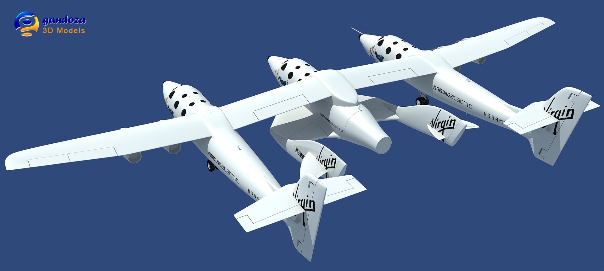 Scaled Composites White Knight 3d Model