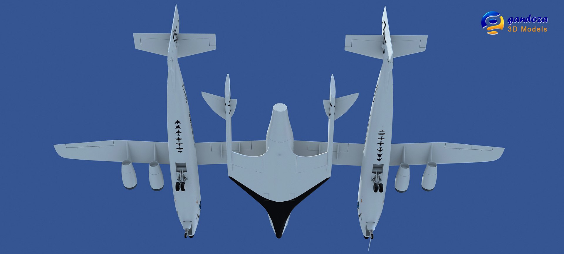 Scaled Composites White Knight 3d Model