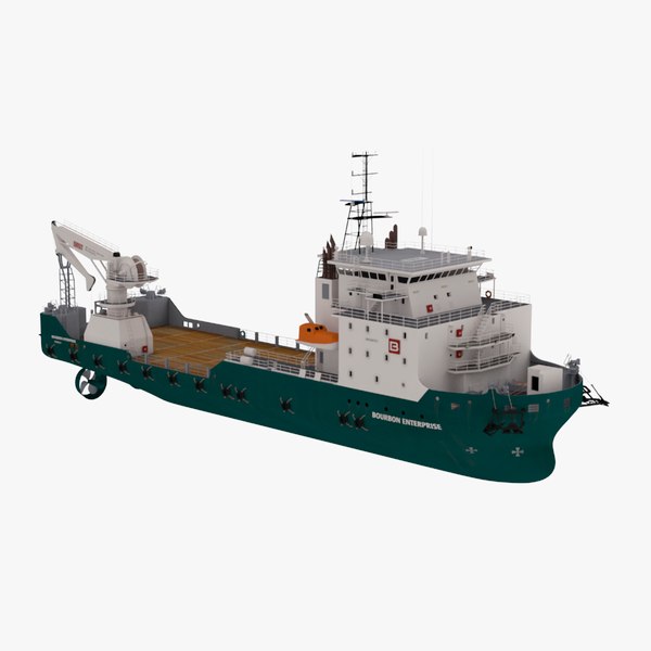 modelo 3d Buque de construcción Bourbon Enterprise Green - TurboSquid ...