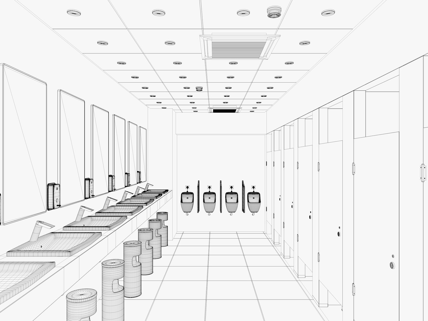 3D Restroom Public Wc - TurboSquid 2295050