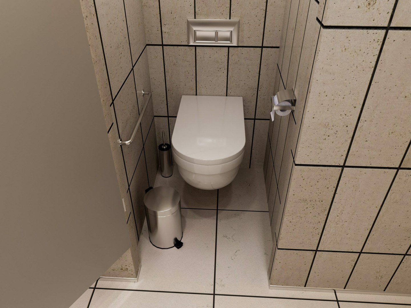 3D Restroom Public Wc - TurboSquid 2295050