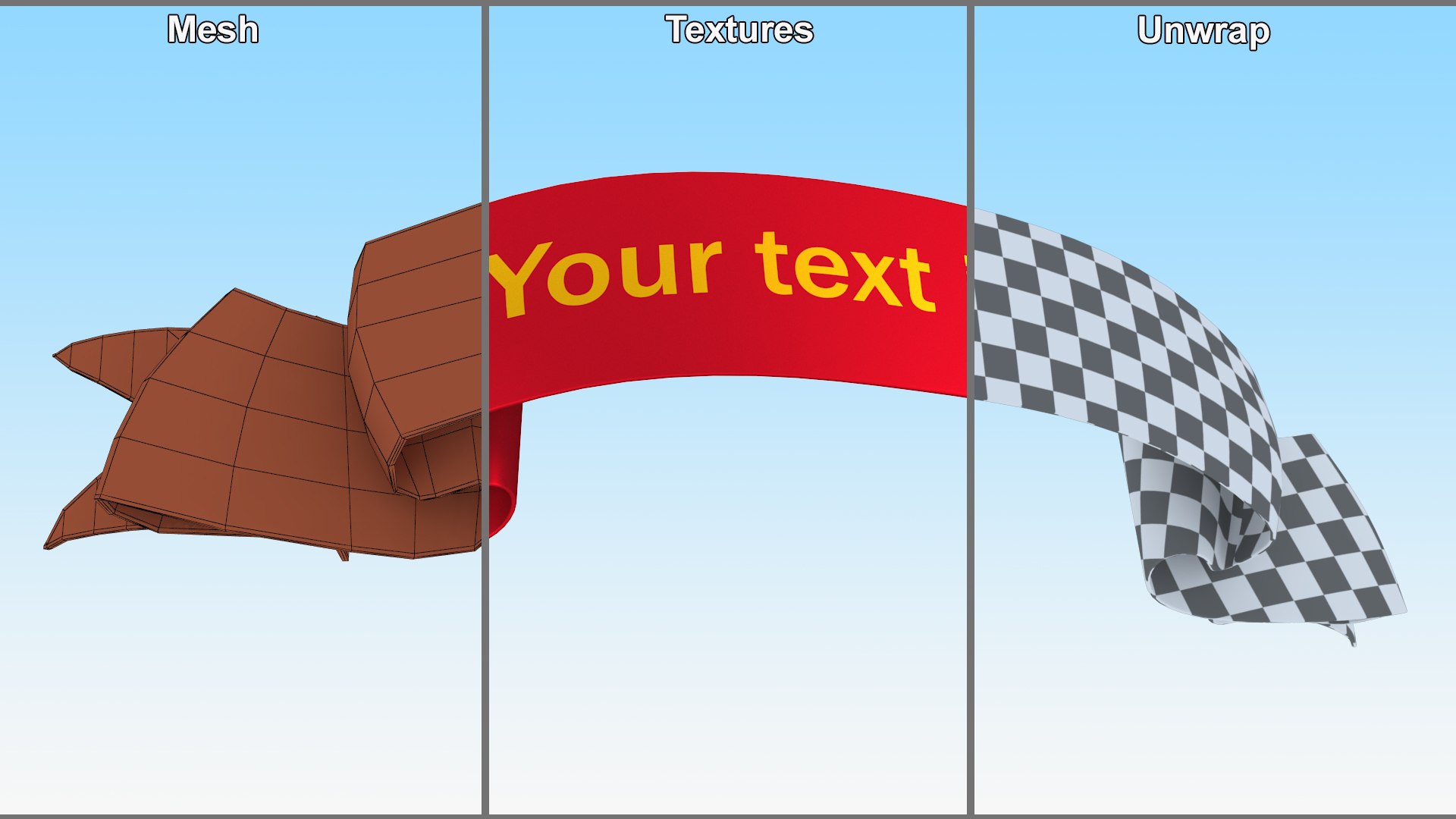 Ribbon Award Banner Red Model - TurboSquid 2003133