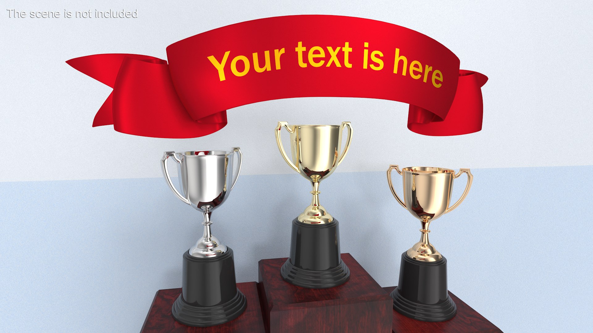 Ribbon Award Banner Red Model - TurboSquid 2003133