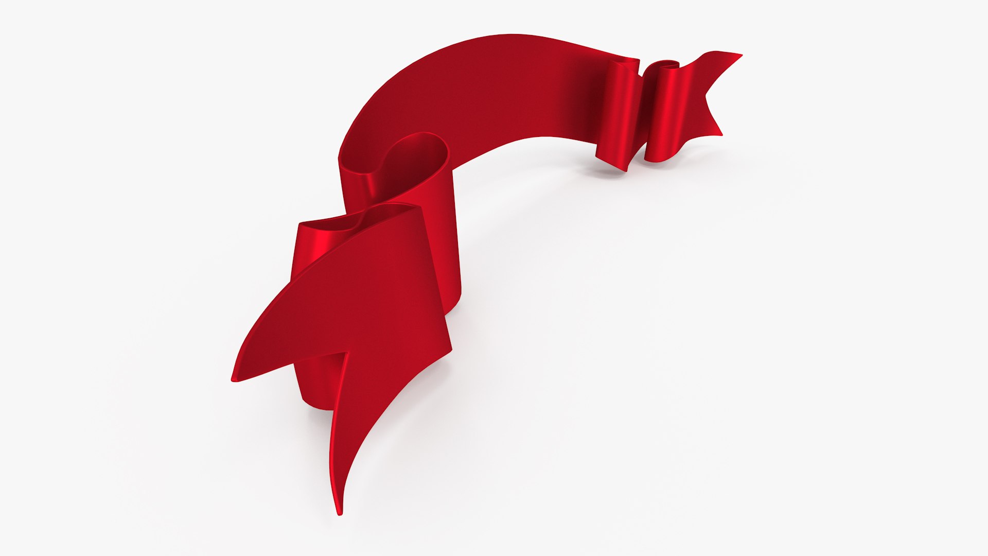Ribbon Award Banner Red Model - TurboSquid 2003133