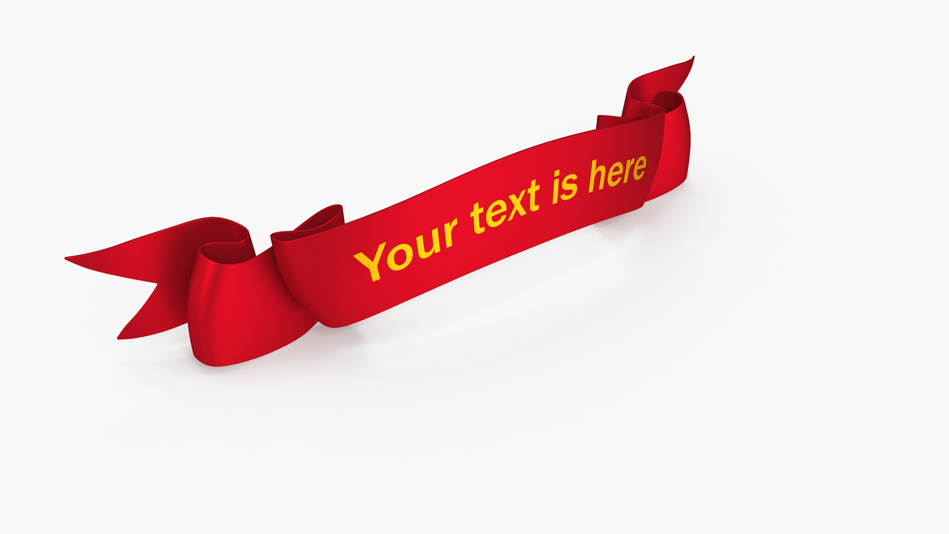 Ribbon Award Banner Red Model - TurboSquid 2003133