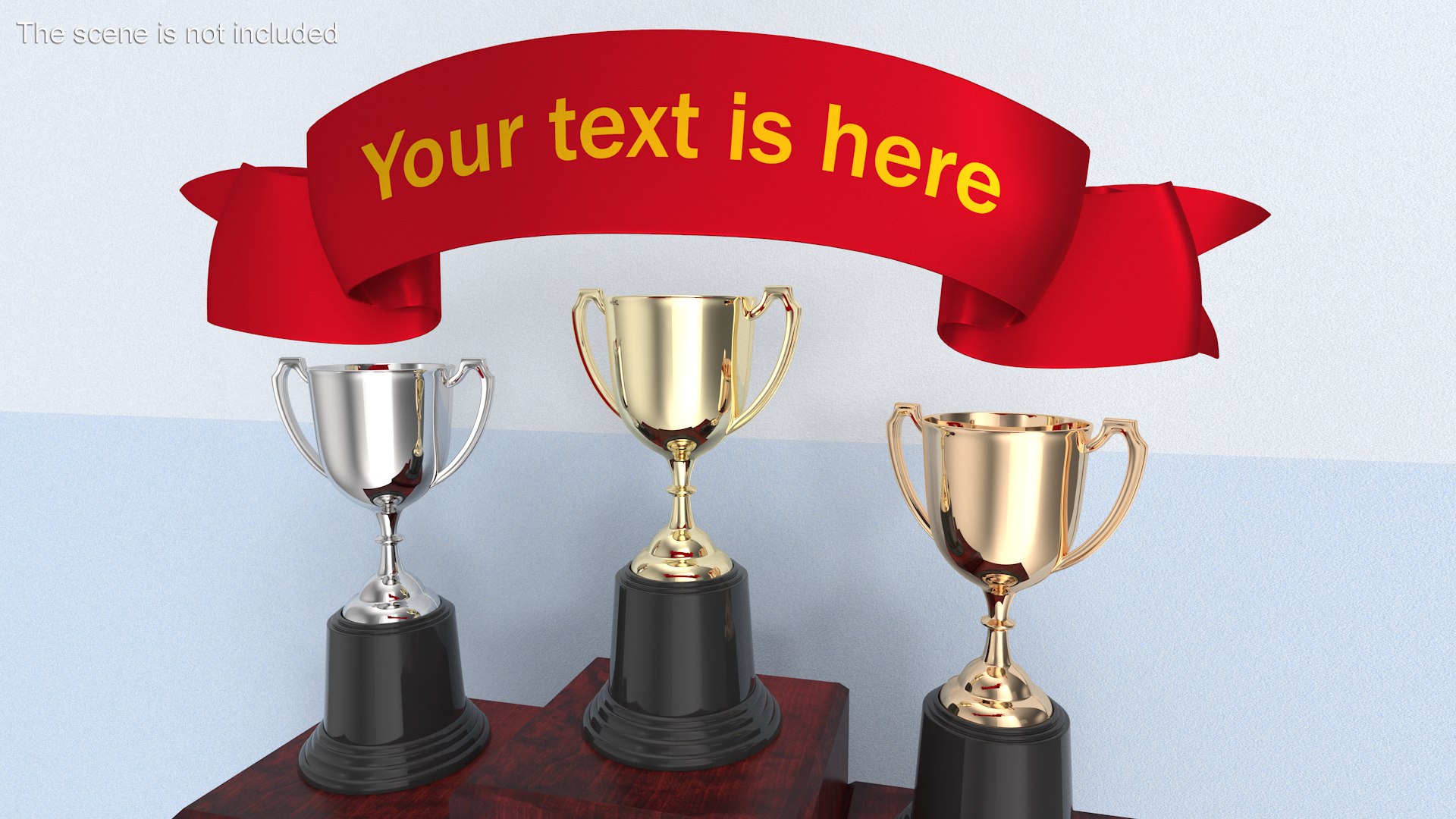 Ribbon Award Banner Red Model - TurboSquid 2003133