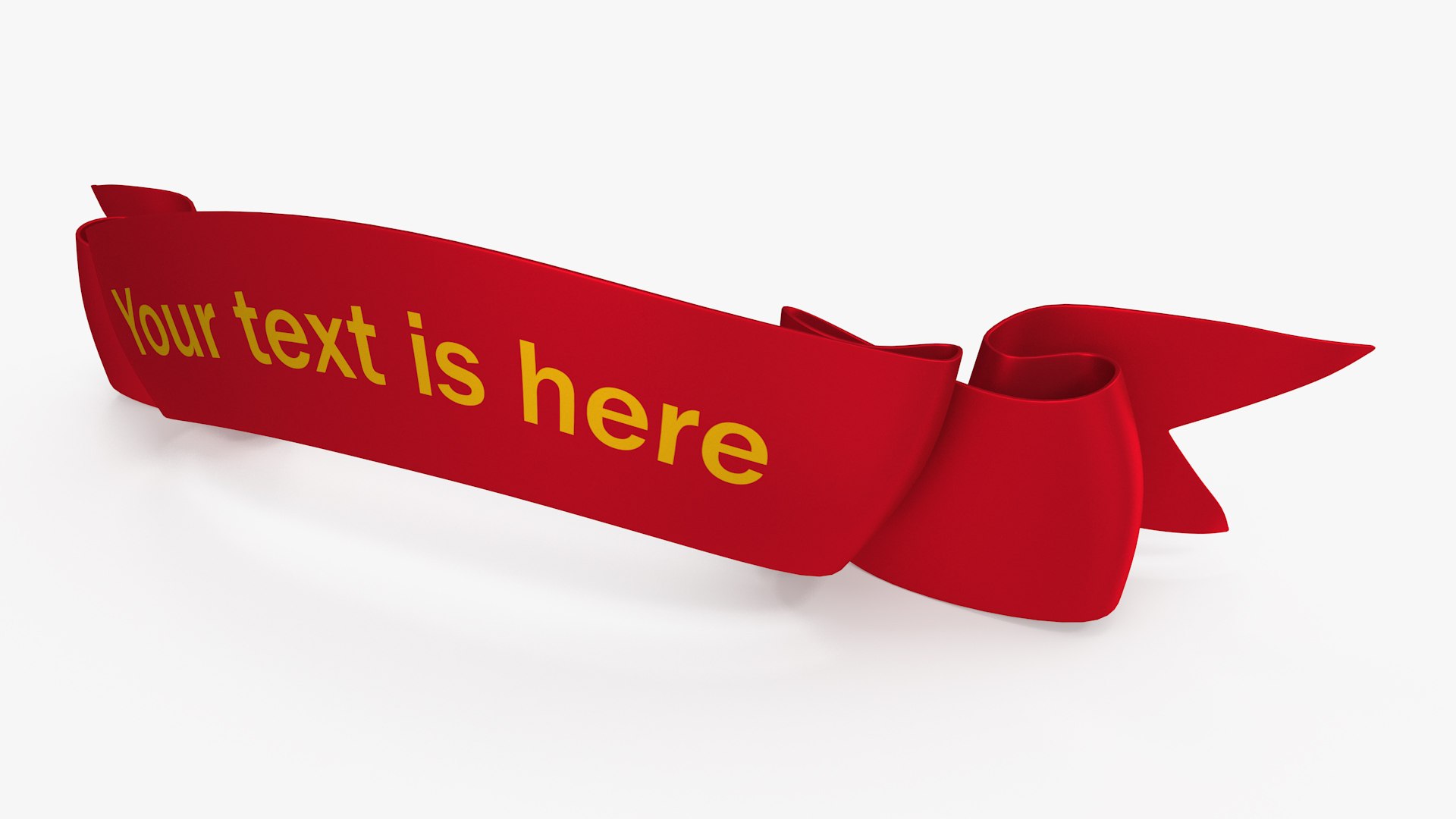 Ribbon Award Banner Red Model - TurboSquid 2003133