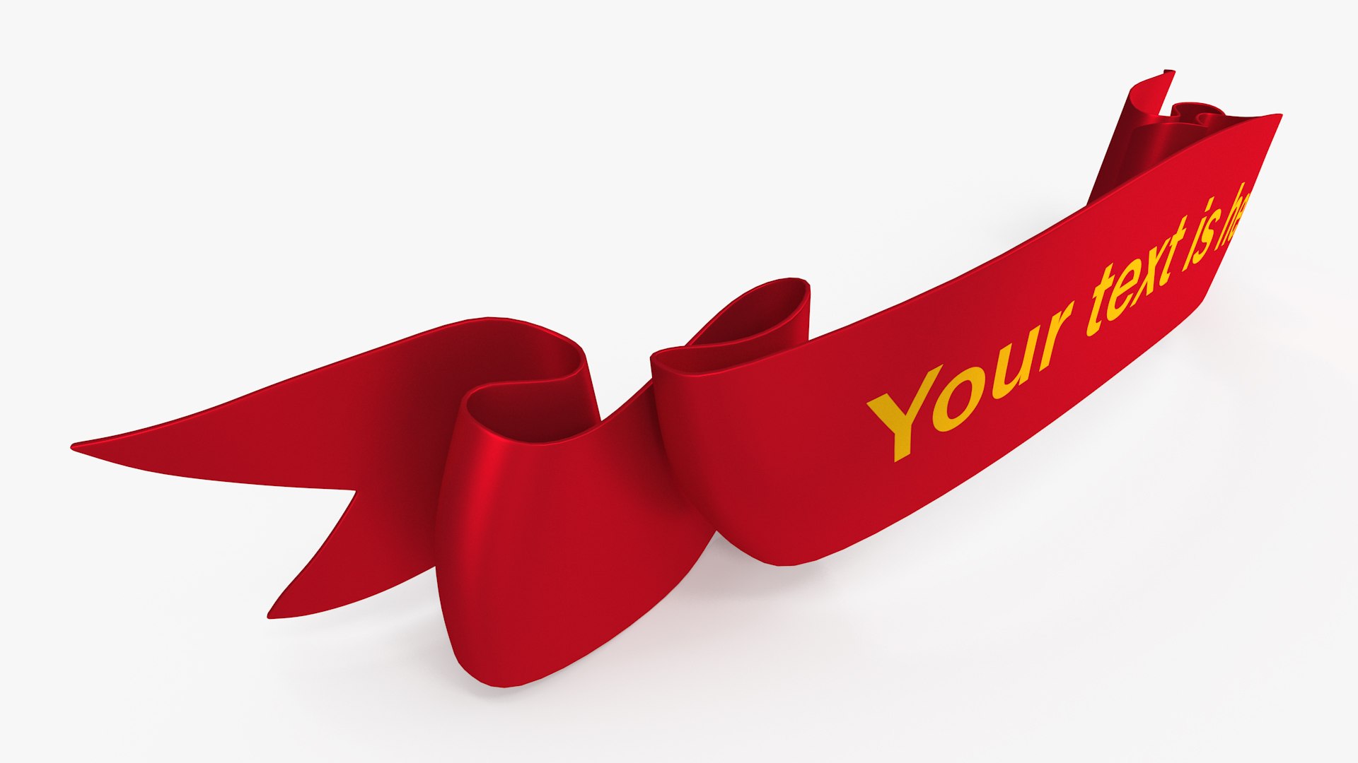 Ribbon Award Banner Red model - TurboSquid 2003133