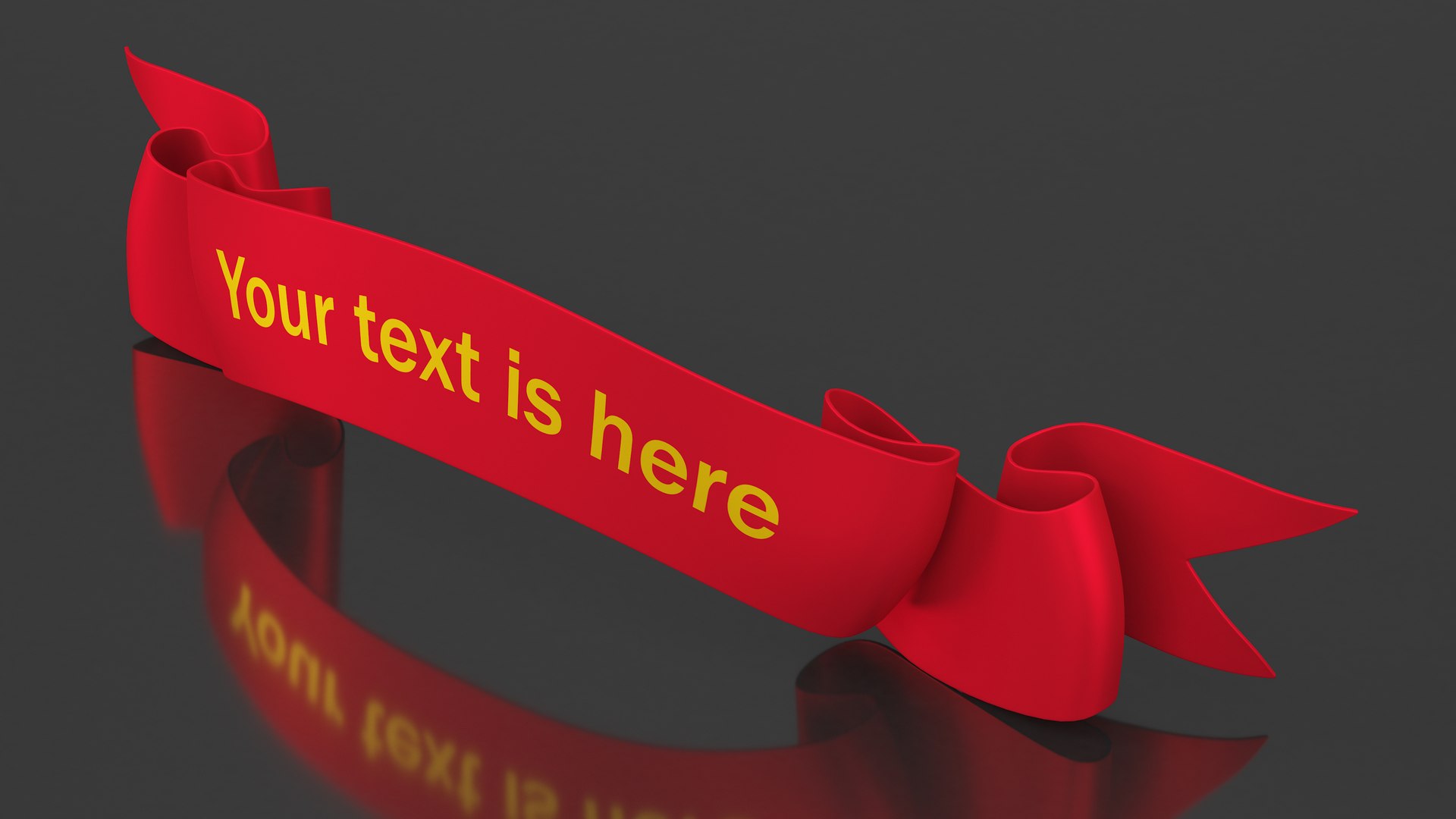 Ribbon Award Banner Red Model - TurboSquid 2003133
