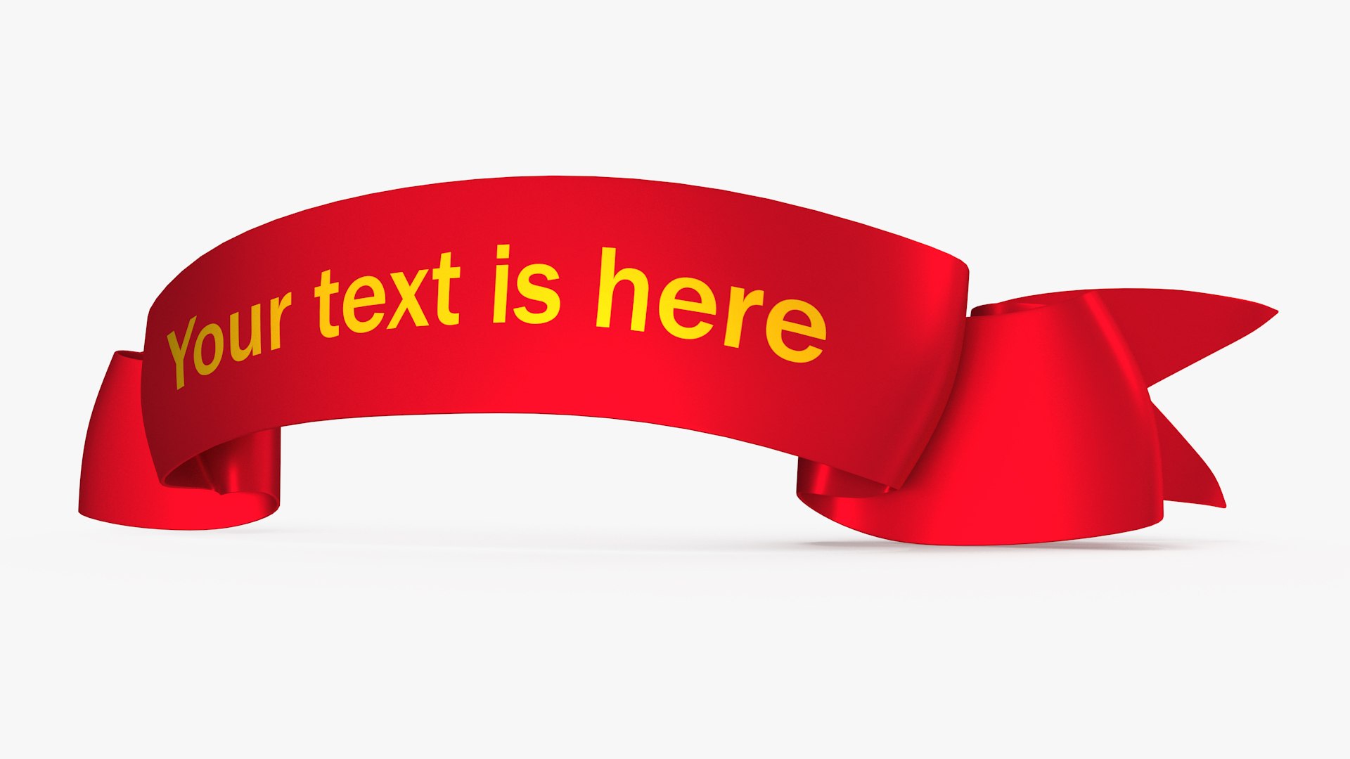 Ribbon Award Banner Red Model - TurboSquid 2003133