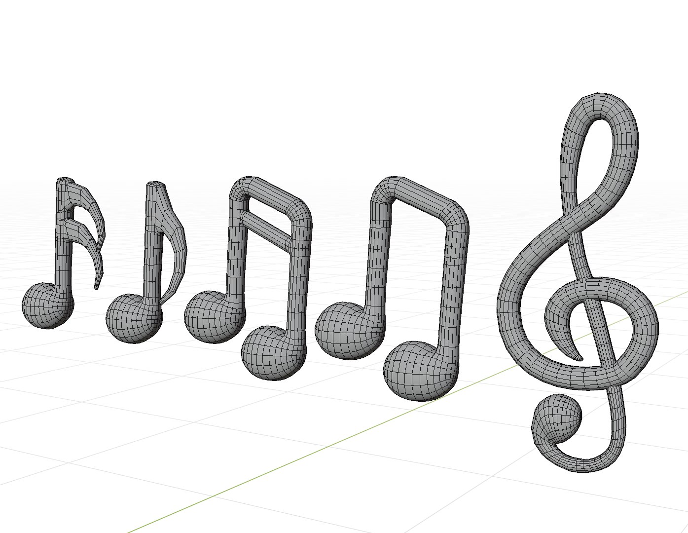 3D Model Musical Note Tone - TurboSquid 1545988