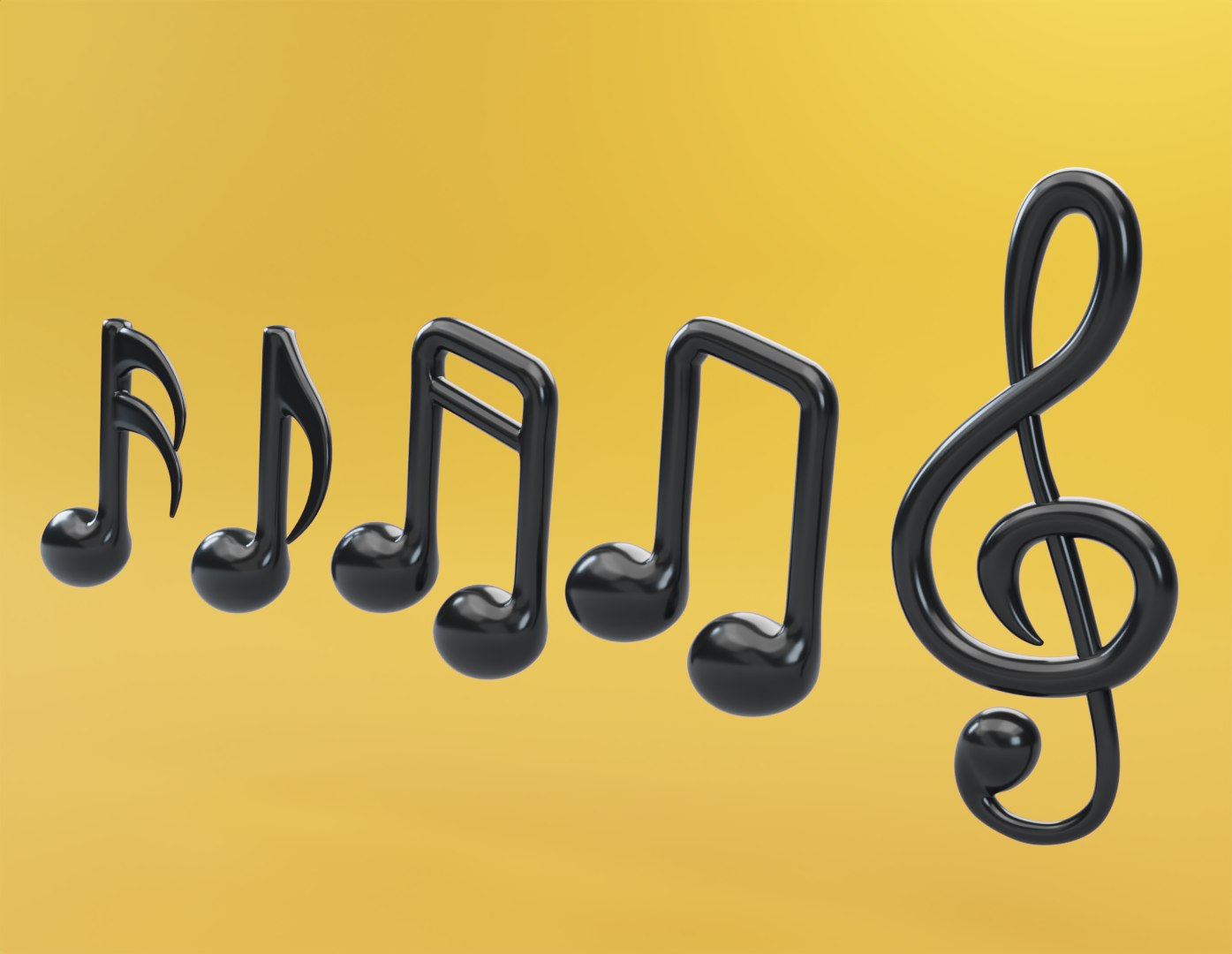 3D Model Musical Note Tone - TurboSquid 1545988