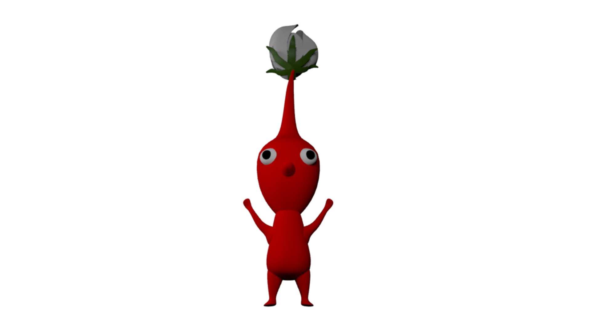 Red pikmin 3D model - TurboSquid 1636630
