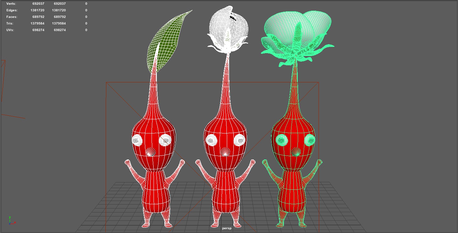 Red Pikmin 3D Model - TurboSquid 1636630