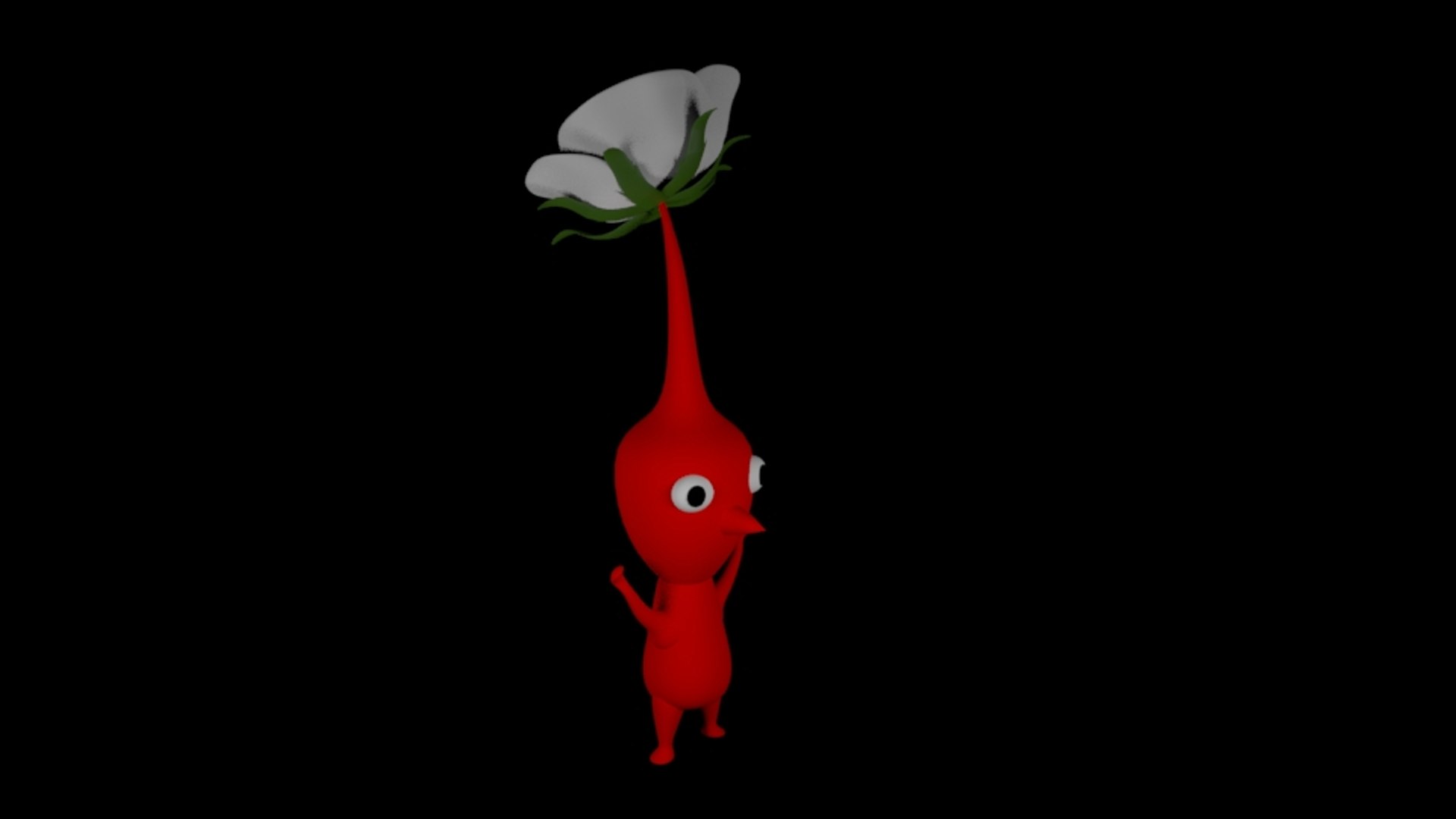 Red pikmin 3D model - TurboSquid 1636630