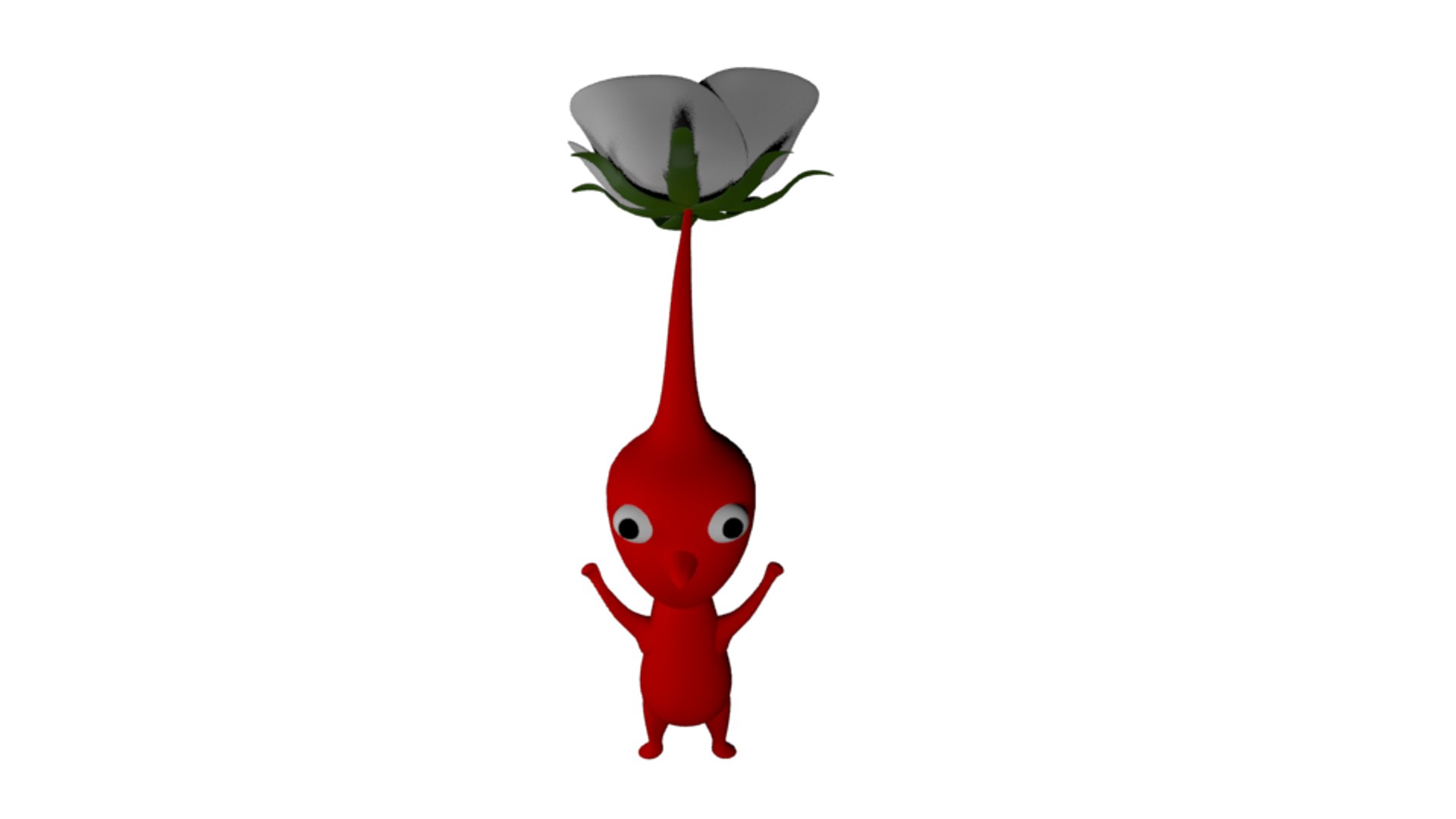 Red pikmin 3D model - TurboSquid 1636630
