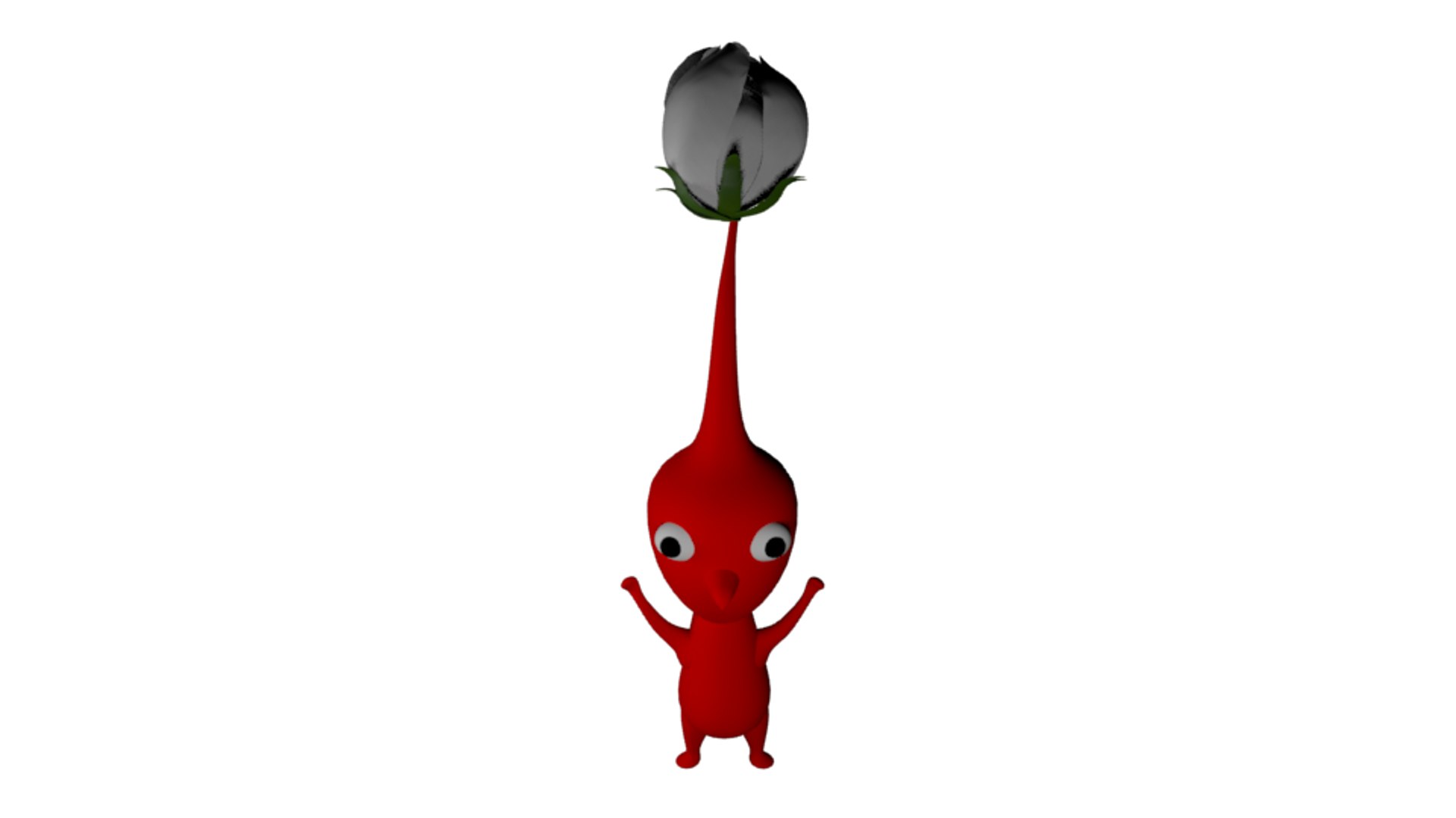 Red pikmin 3D model - TurboSquid 1636630