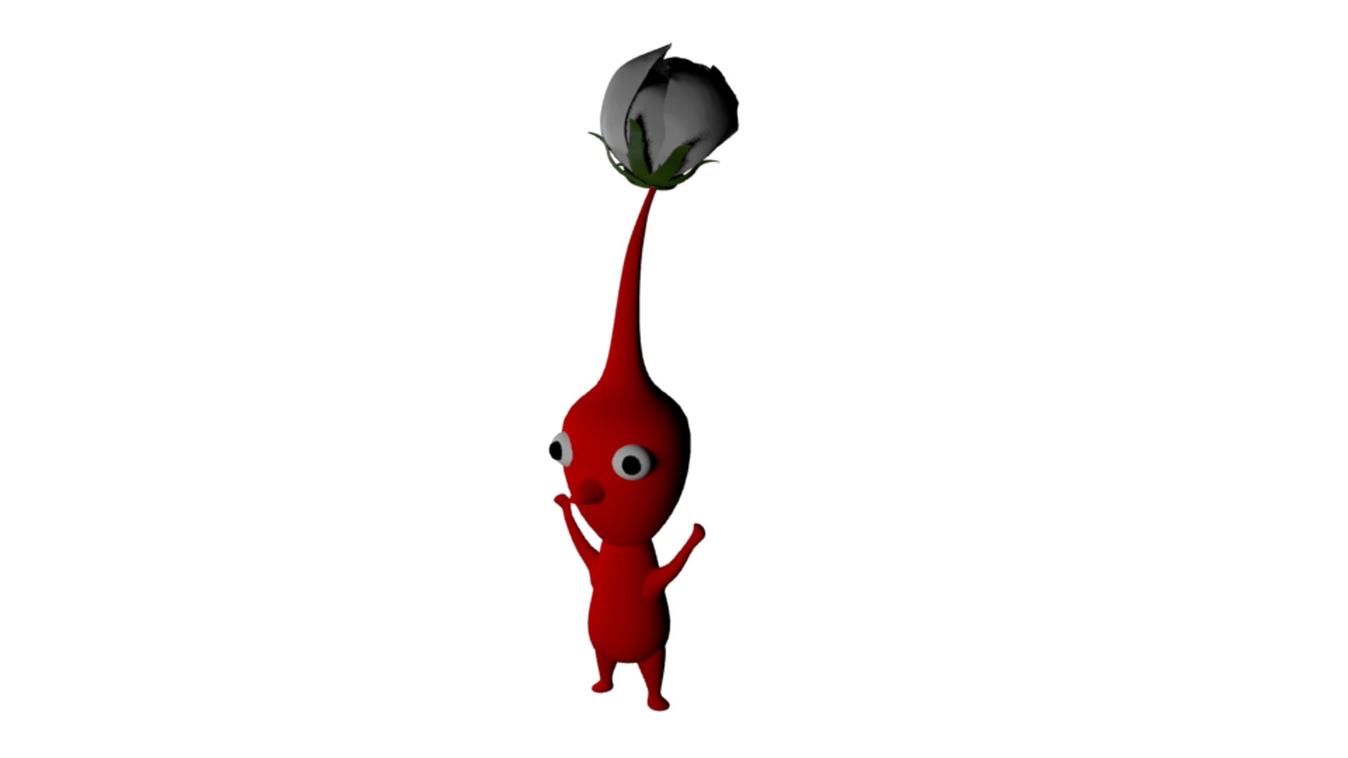 Red pikmin 3D model - TurboSquid 1636630