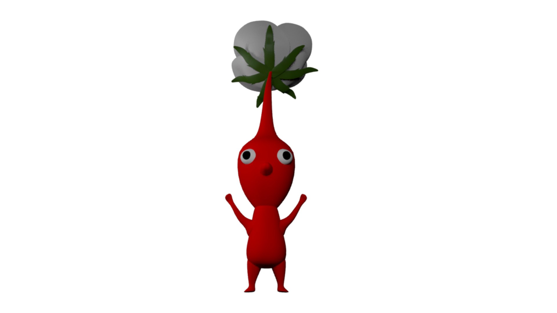 Red pikmin 3D model - TurboSquid 1636630