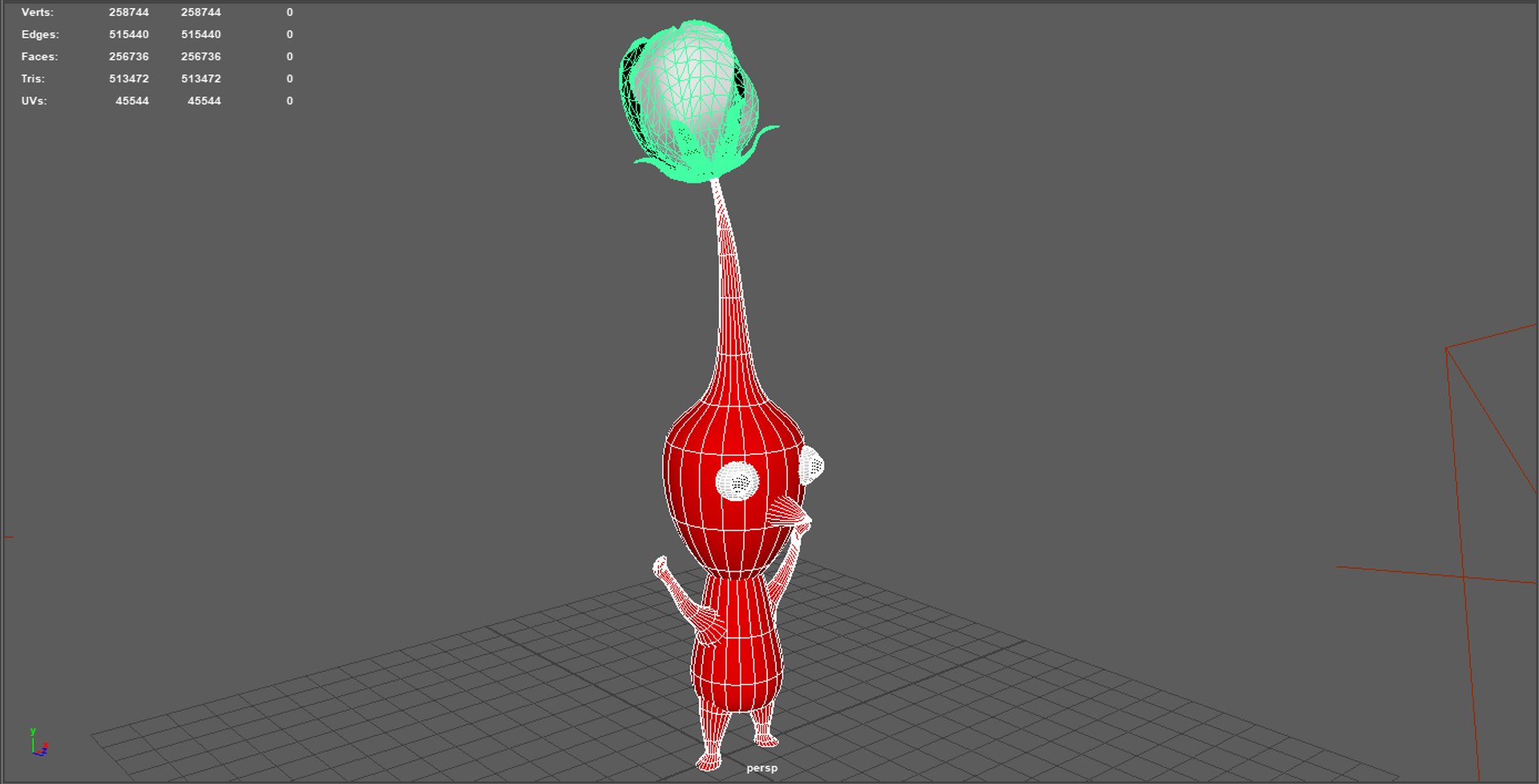 Red pikmin 3D model - TurboSquid 1636630