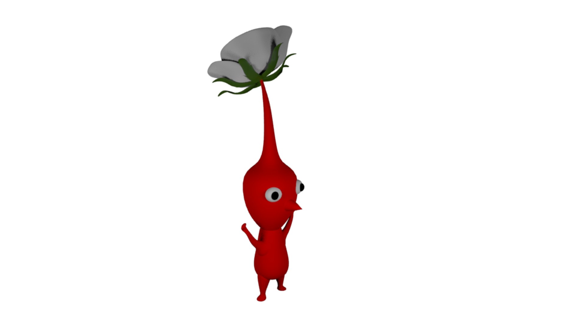 Red pikmin 3D model - TurboSquid 1636630