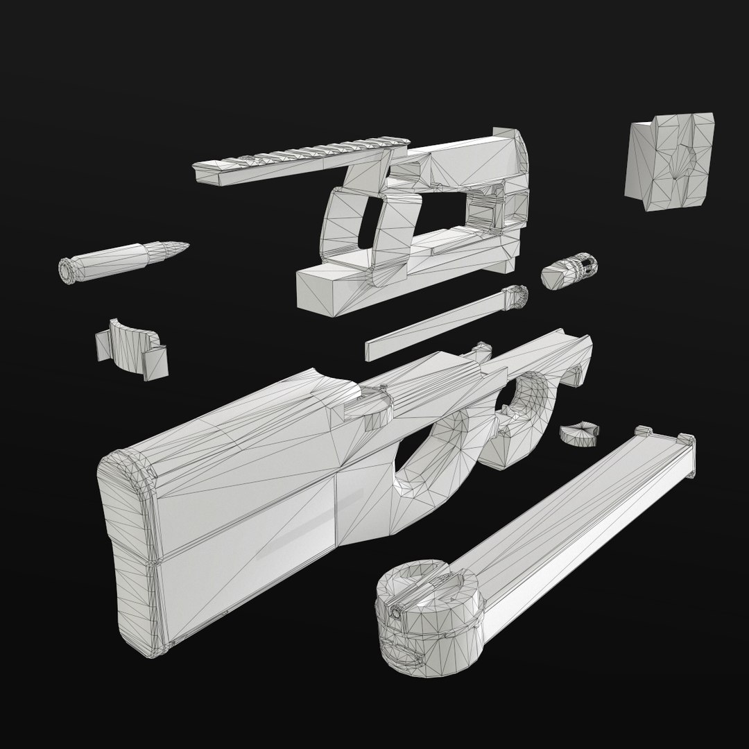 P90 Pdw Model - TurboSquid 1207937