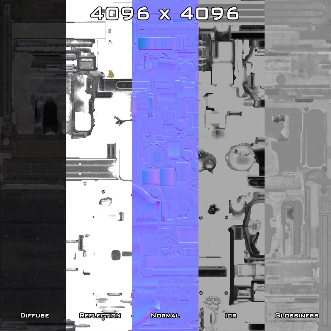 P90 Pdw Model - TurboSquid 1207937