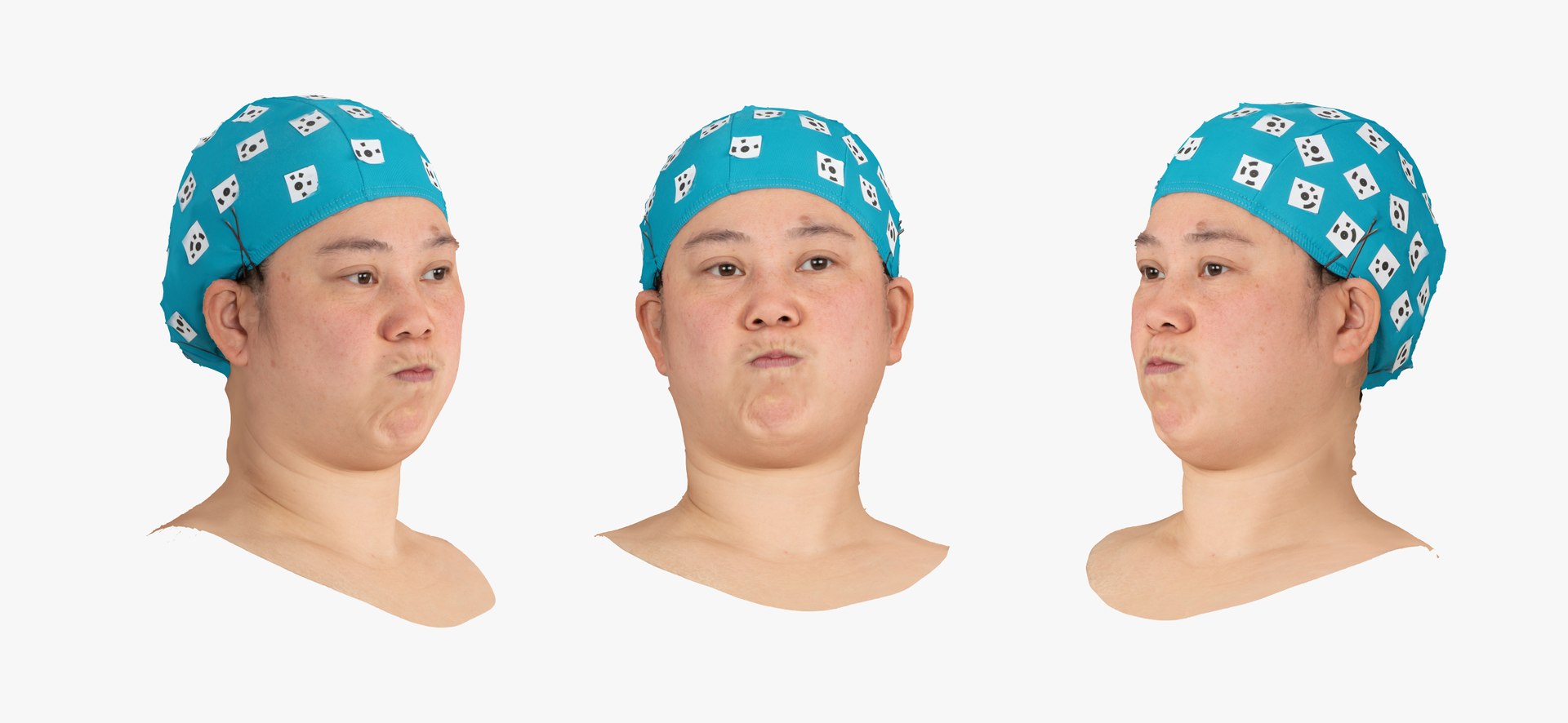 3D Mei Human Head Cheek Puff AU34 Raw Scan - TurboSquid 1735908