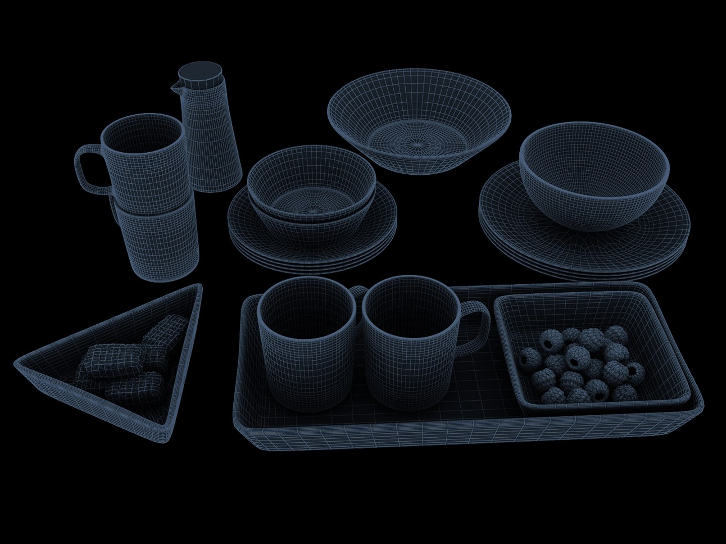 3d Dinnerware Set