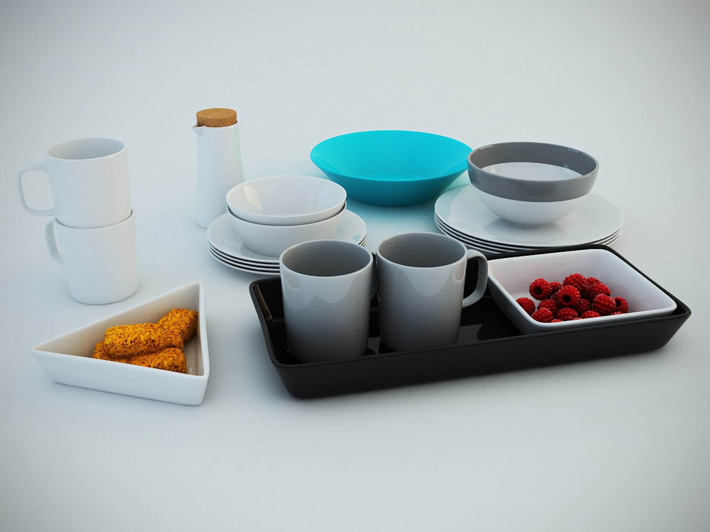3d Dinnerware Set