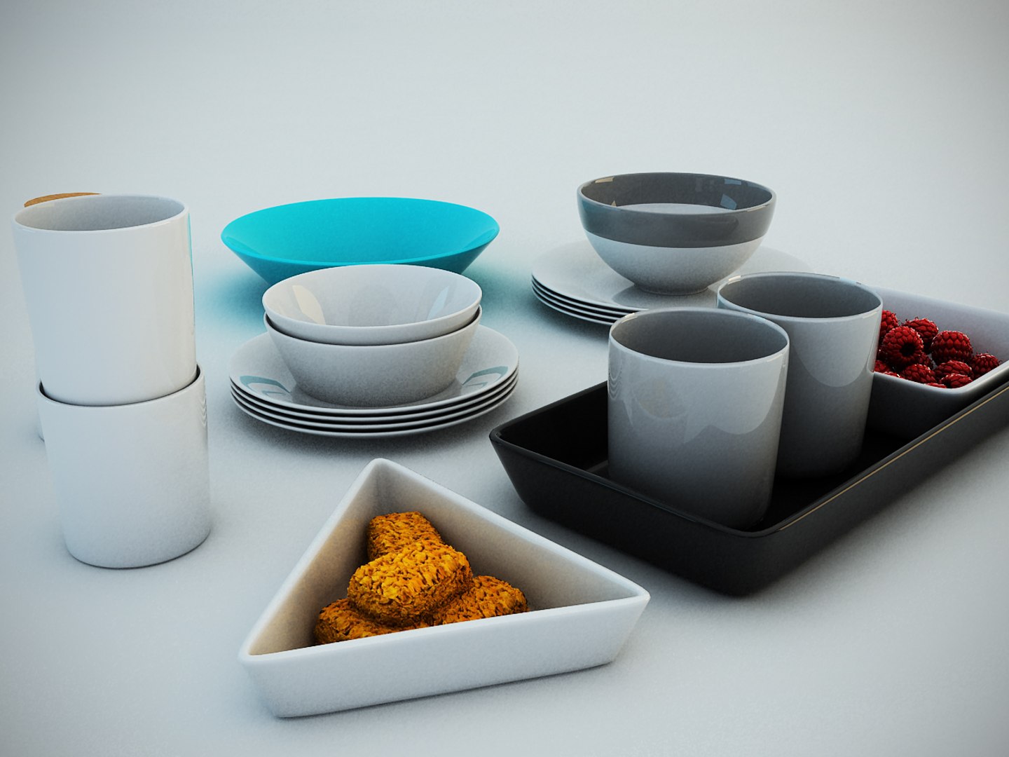 3d Dinnerware Set