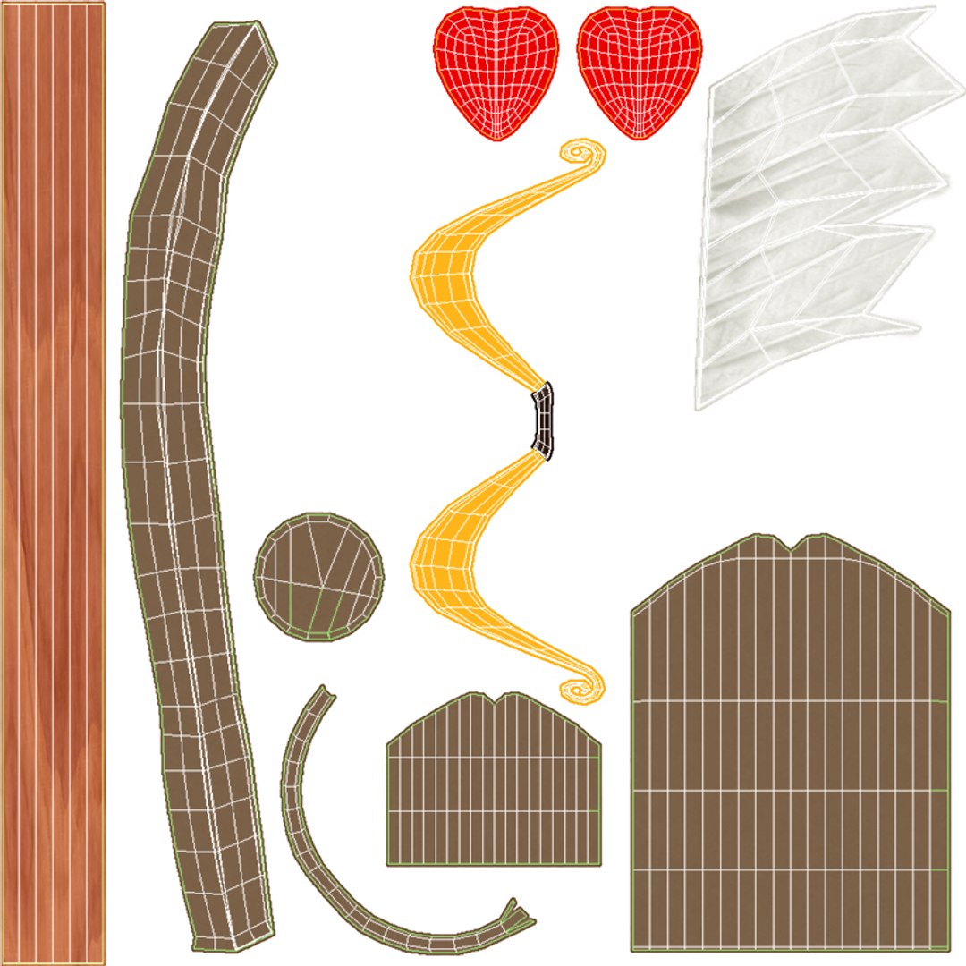 3D Cupidon Love Bow And Arrows Model - TurboSquid 2095397