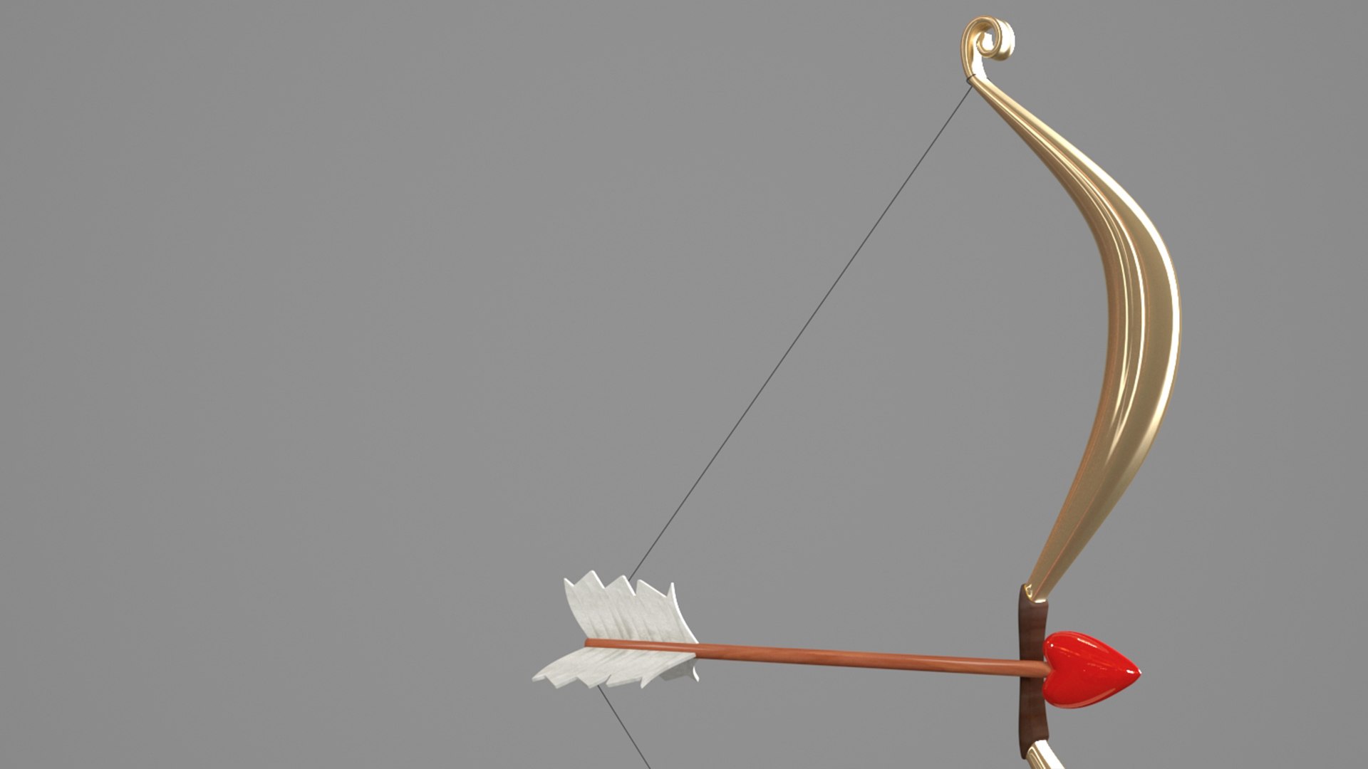 3D Cupidon Love Bow And Arrows Model - TurboSquid 2095397