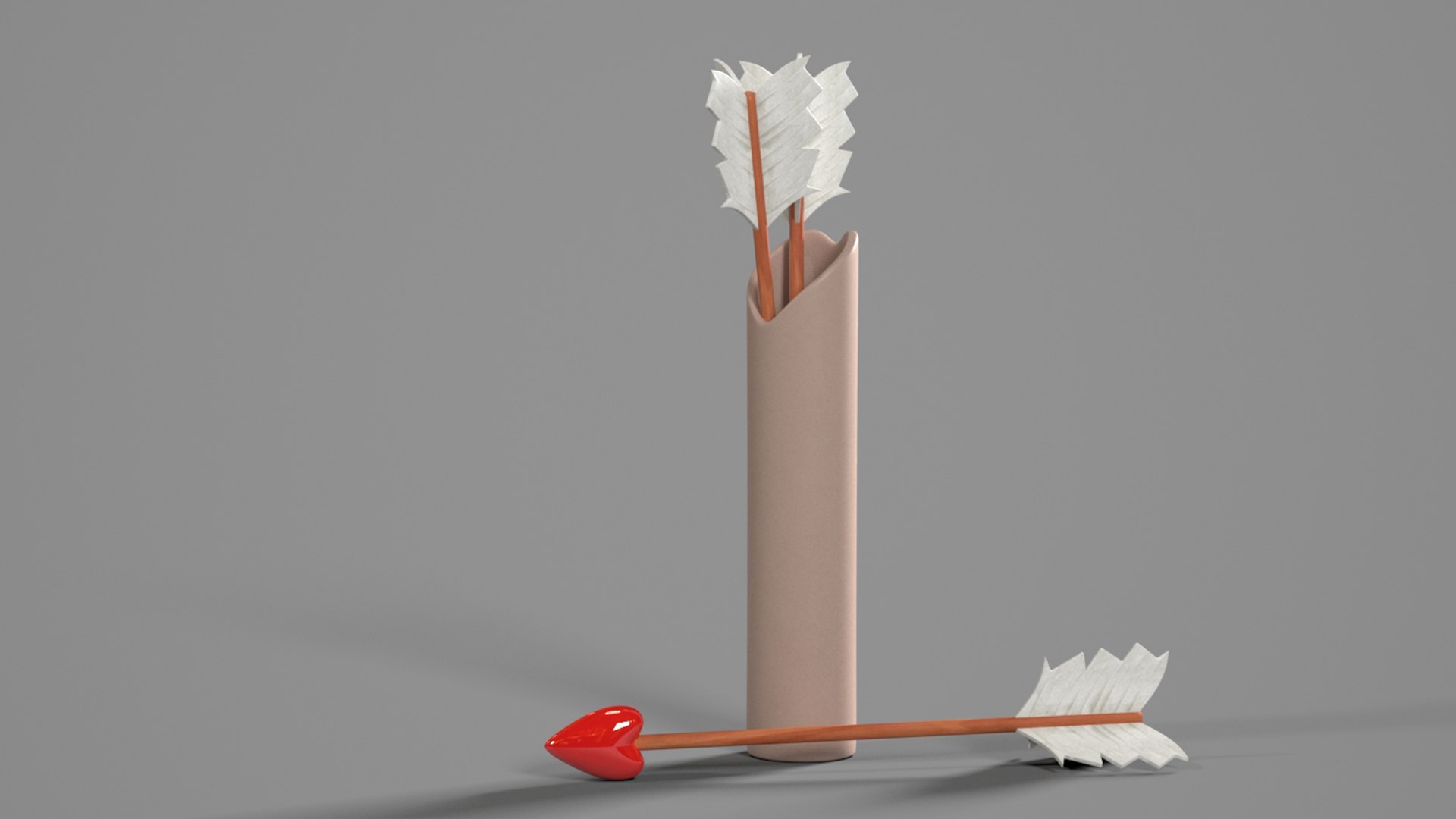 3D Cupidon Love Bow And Arrows Model - TurboSquid 2095397