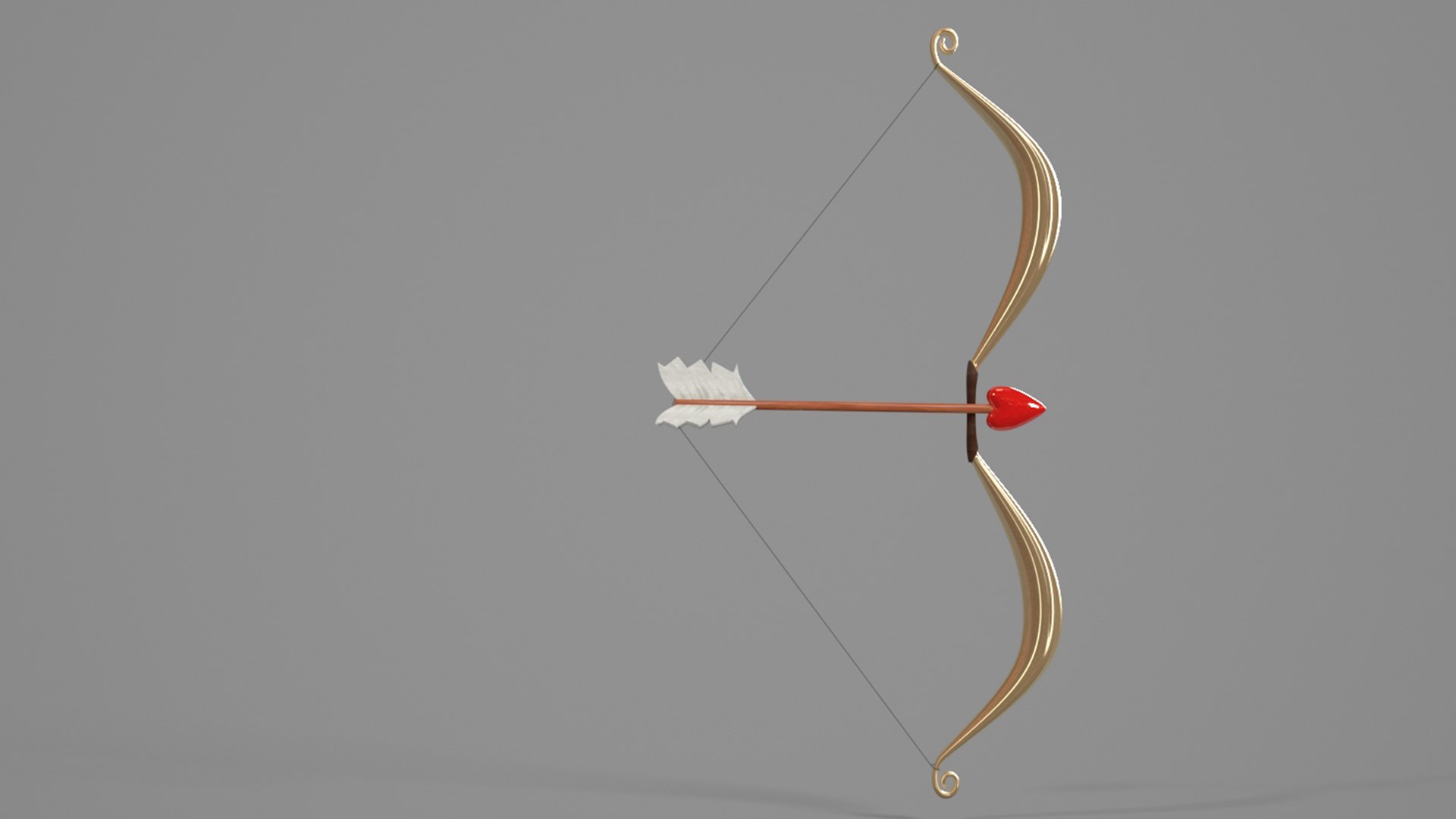 3D Cupidon Love Bow And Arrows Model - TurboSquid 2095397