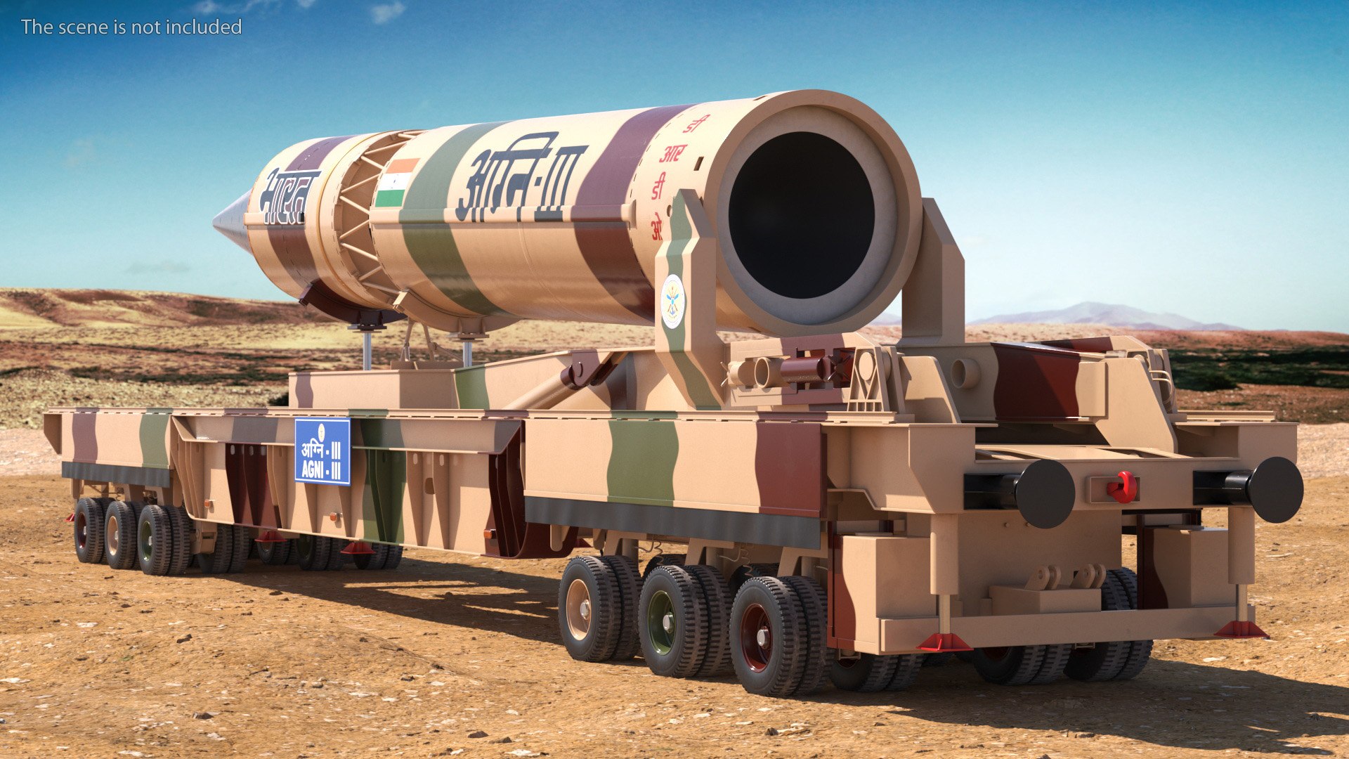 Indias Ballistic Missile Defence System Agni III 3D Model - TurboSquid 2051814