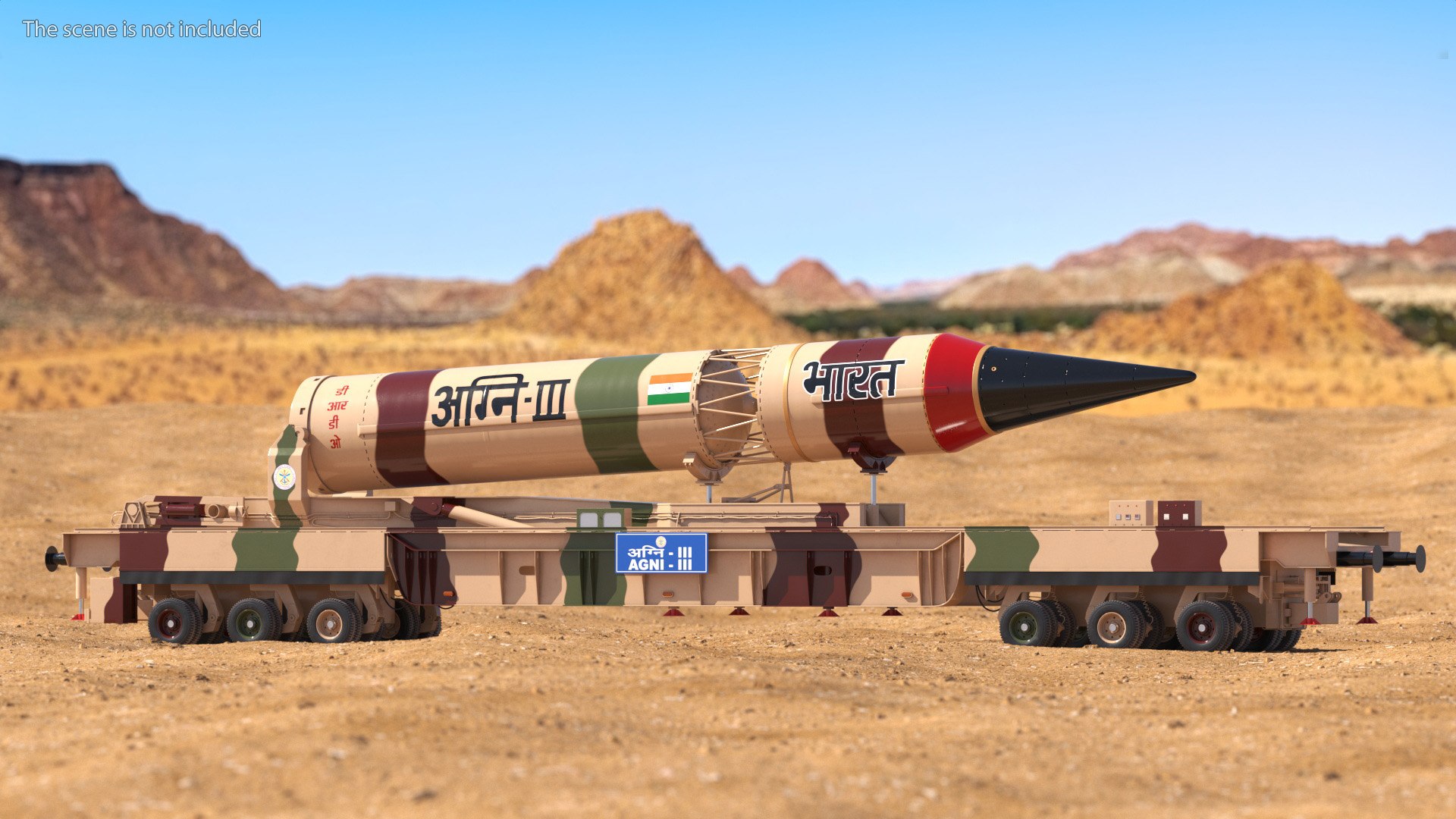 Indias Ballistic Missile Defence System Agni III 3D Model - TurboSquid ...