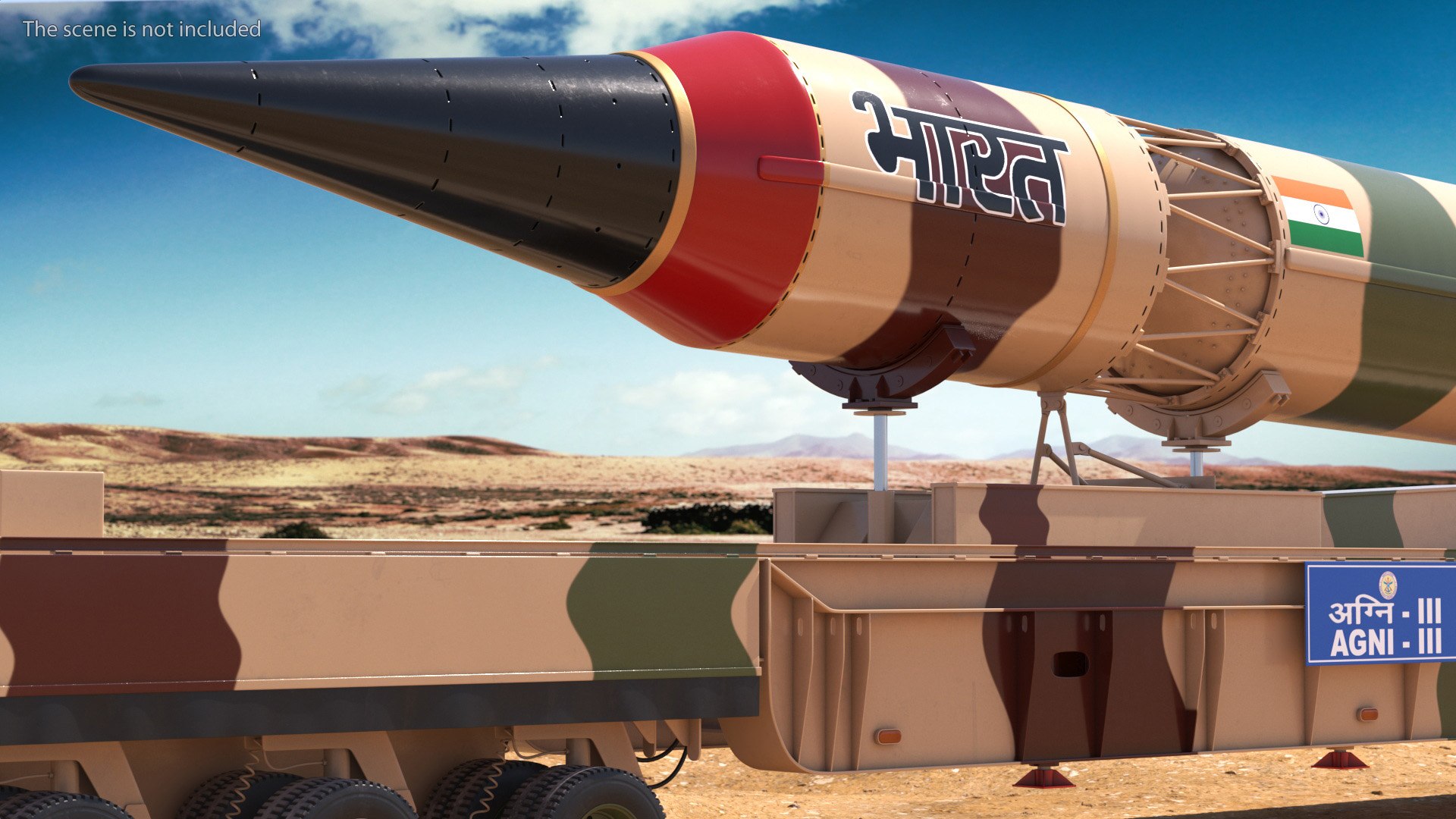 Indias Ballistic Missile Defence System Agni III 3D Model - TurboSquid 2051814