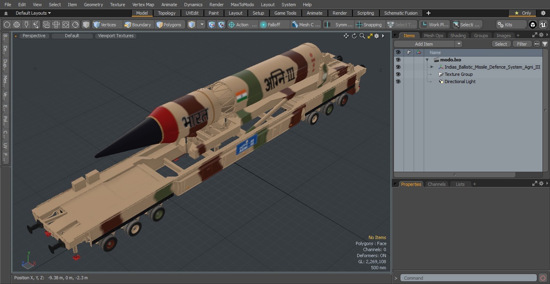 Indias Ballistic Missile Defence System Agni III 3D Model - TurboSquid ...
