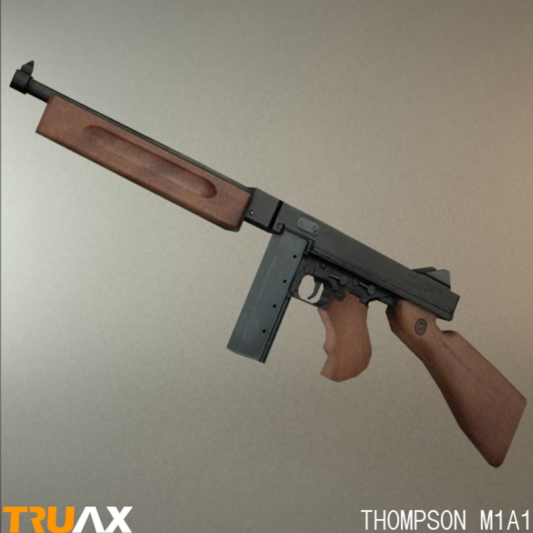3d model of american m1a1 thompson