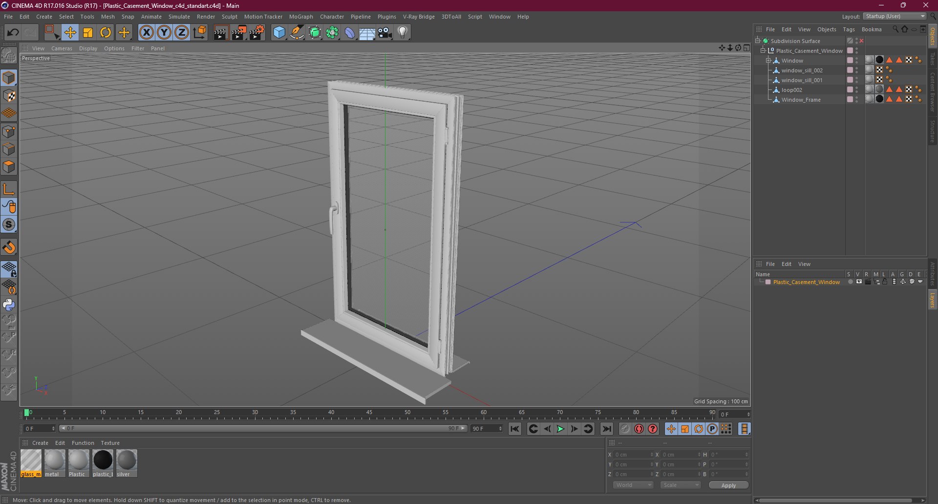 Plastic Casement Window 3D Model - TurboSquid 2250942