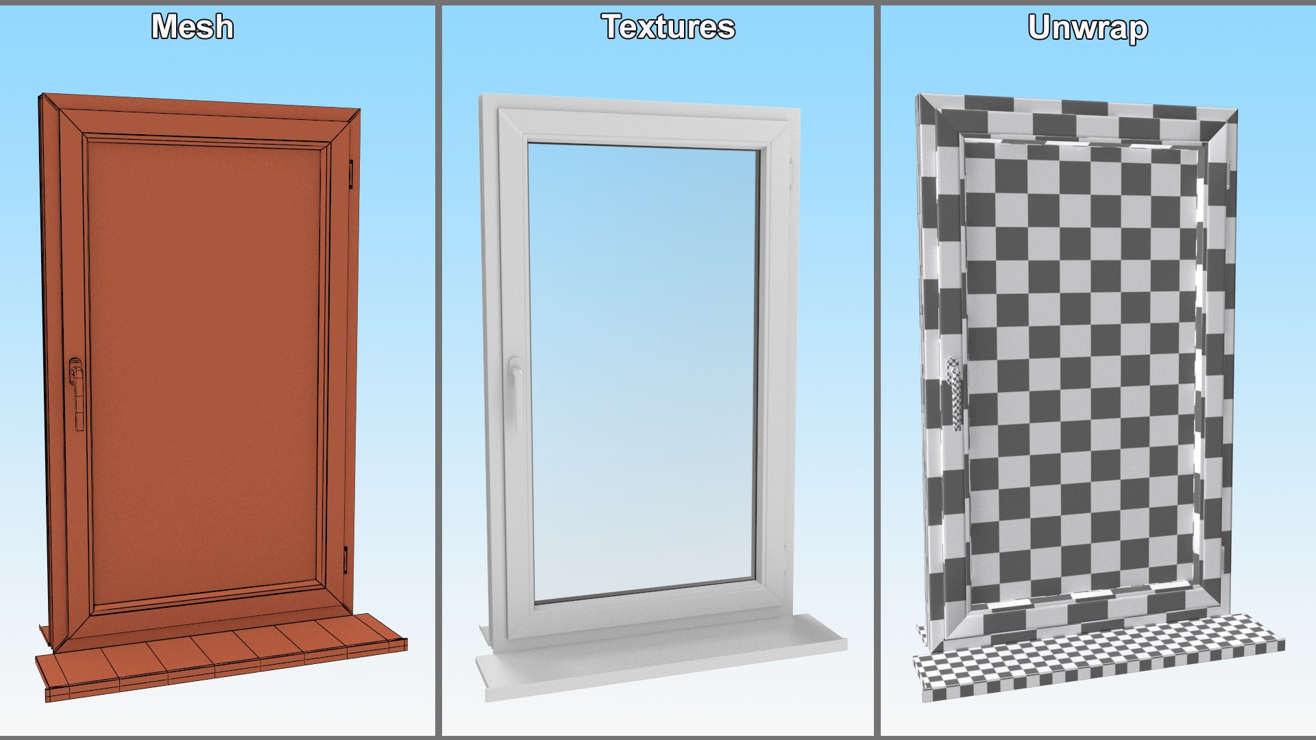 Plastic Casement Window 3D Model - TurboSquid 2250942