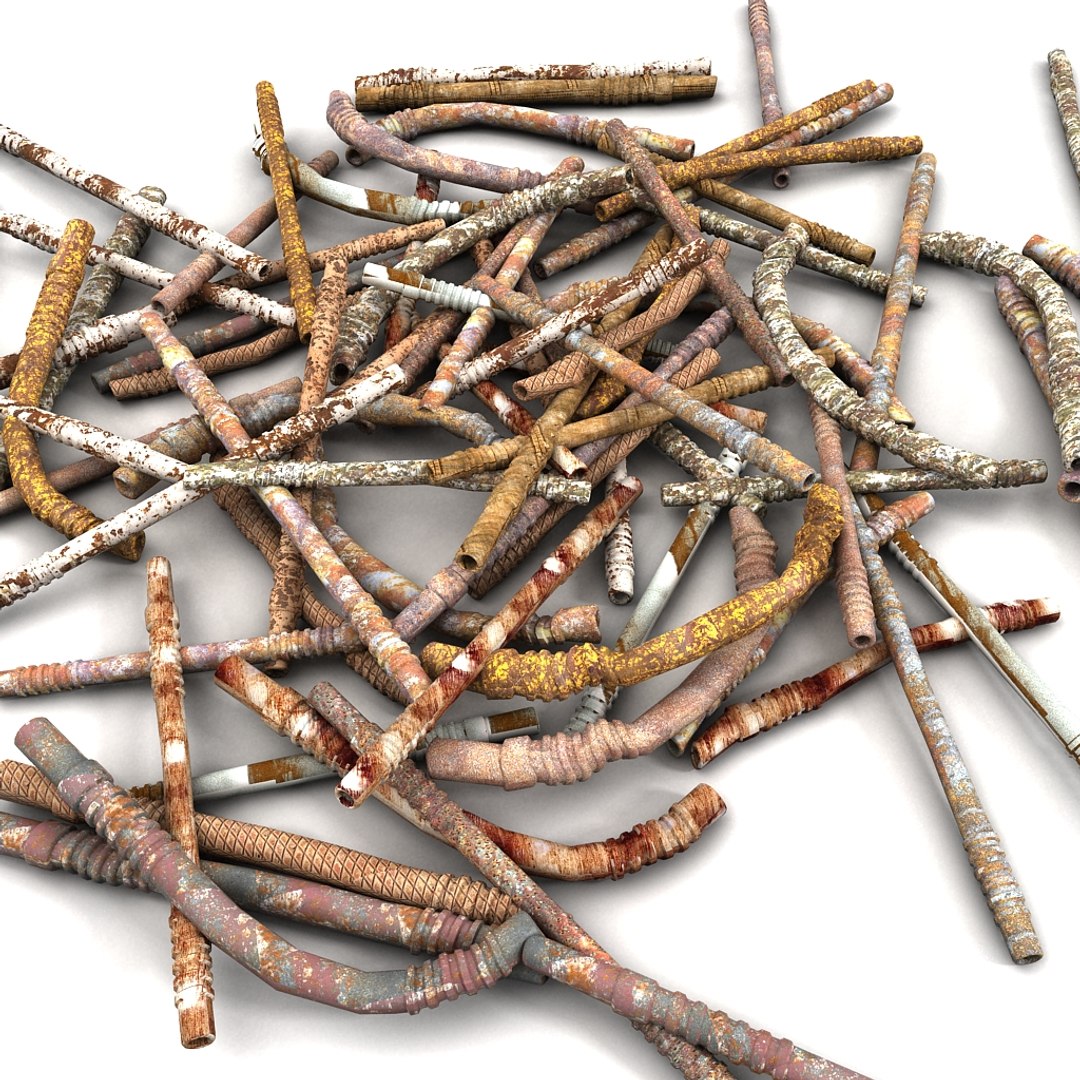 3d Model Of Debris Metal Rod
