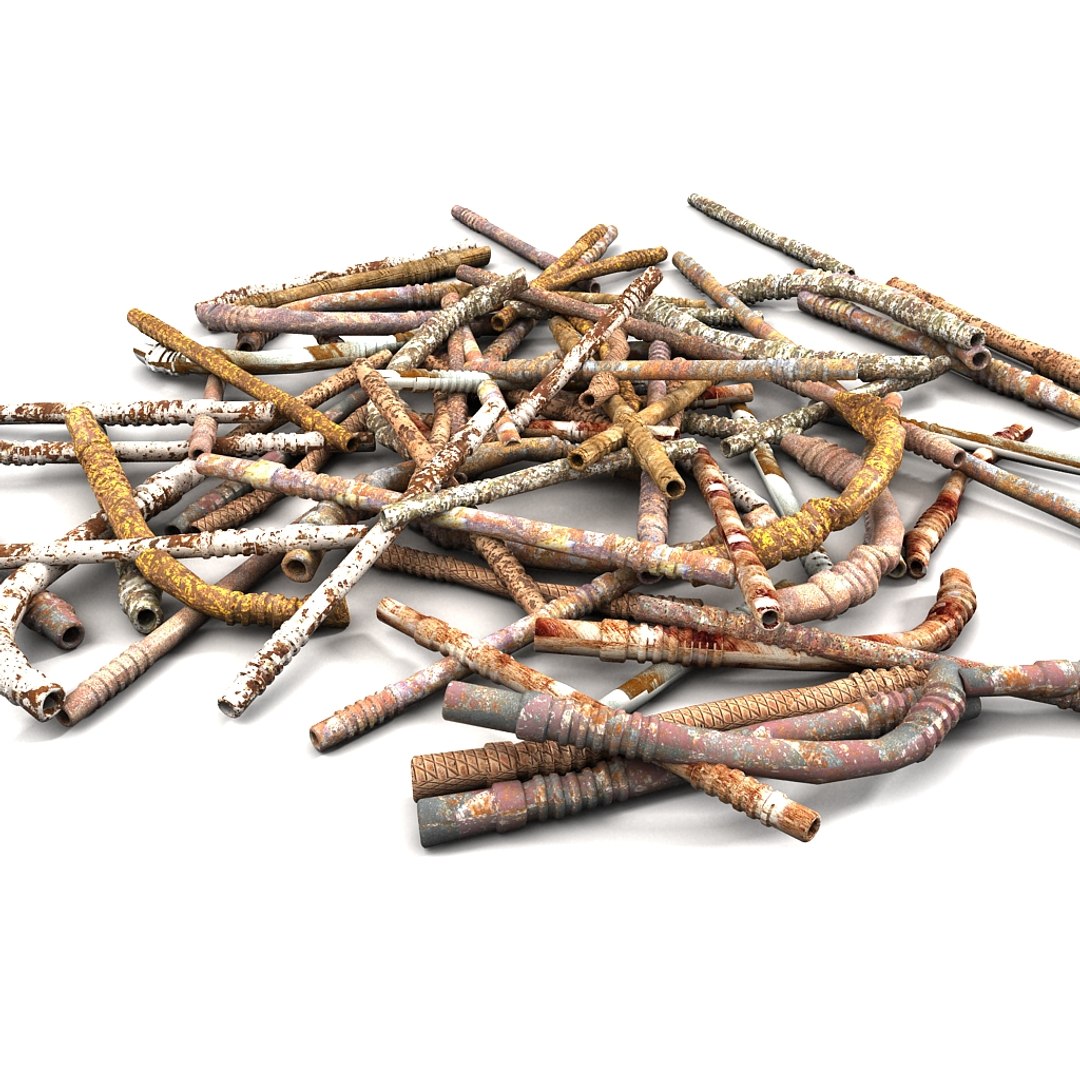 3d Model Of Debris Metal Rod