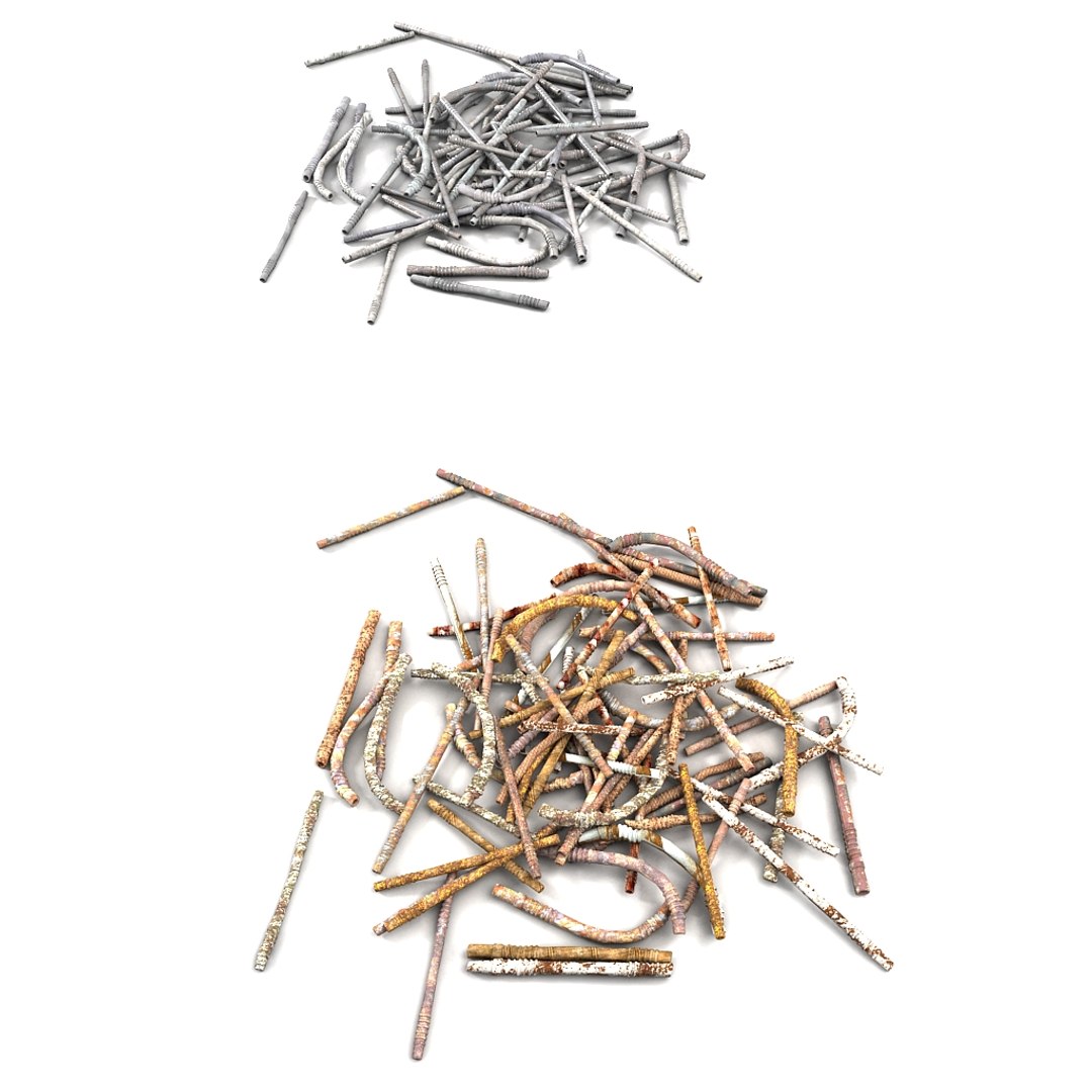 3d Model Of Debris Metal Rod