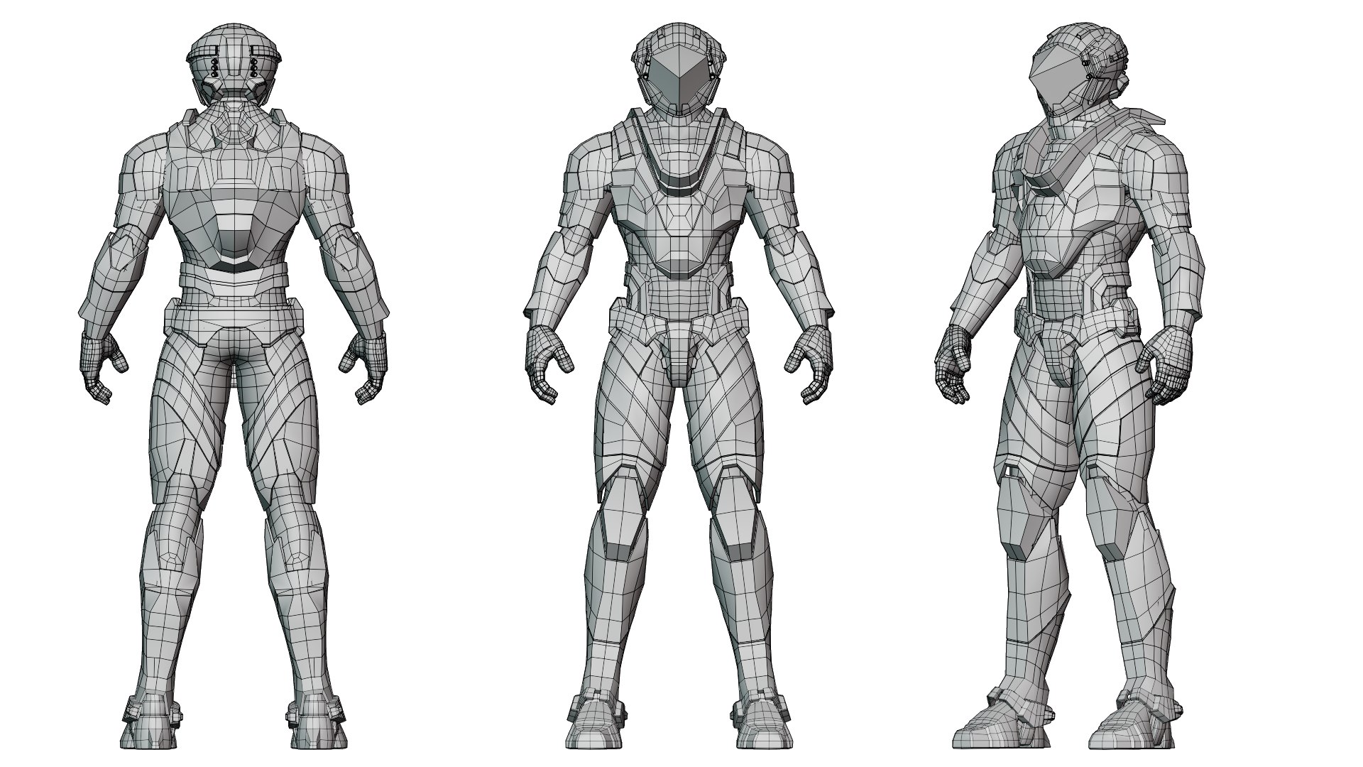 Robot Soldier Character Low-Poly 3D - TurboSquid 1762077