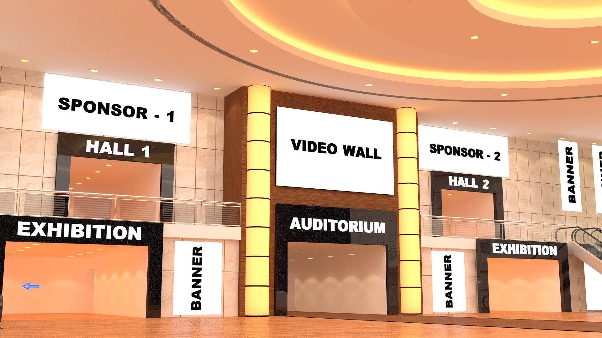 Virtual Lobby 3D Model - TurboSquid 1743086