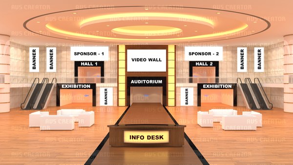 Virtual lobby 3D model - TurboSquid 1743086
