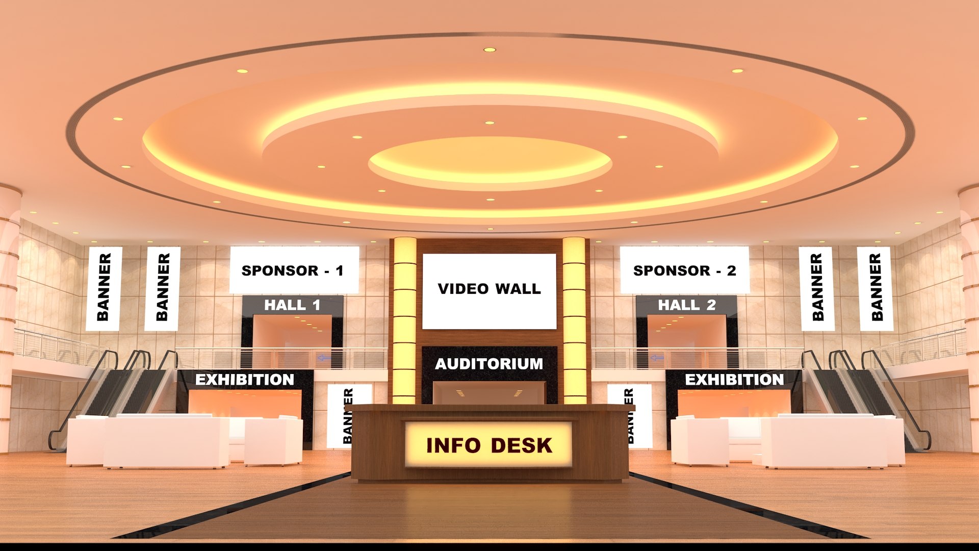 Virtual Lobby 3D Model - TurboSquid 1743086