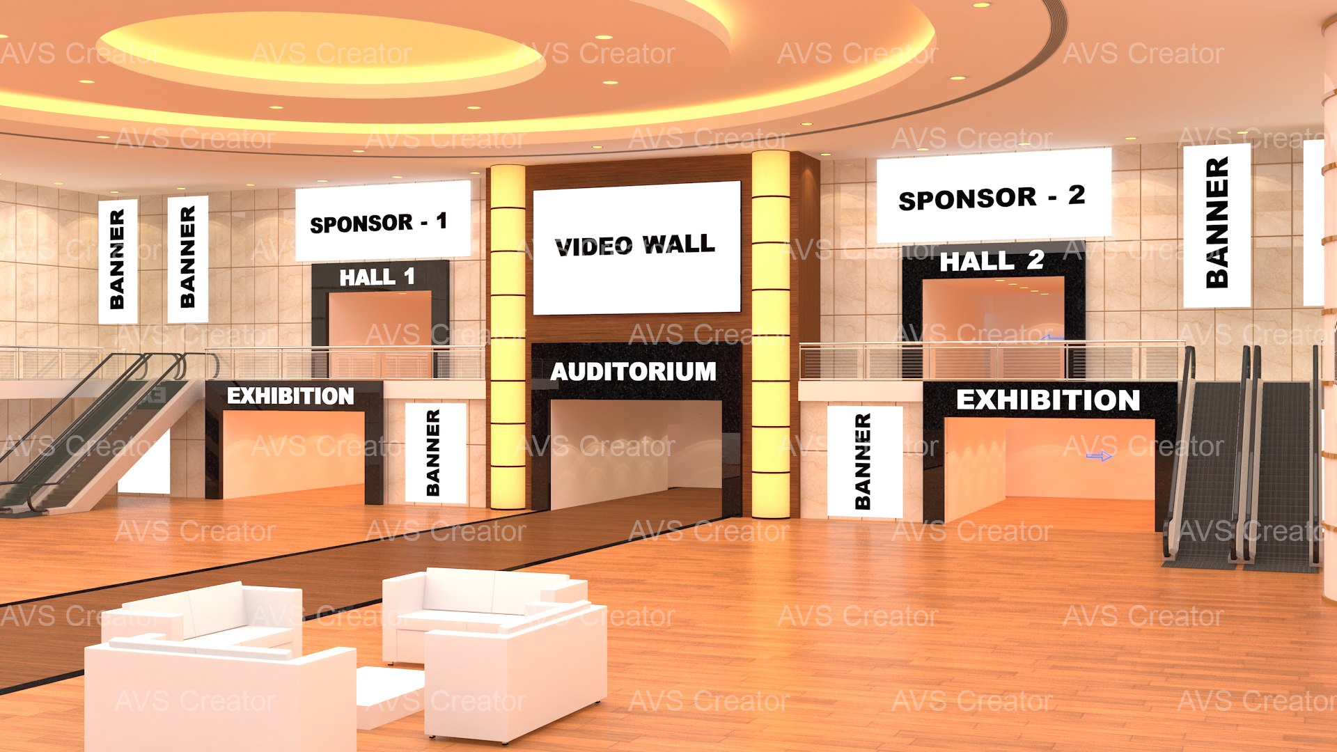 Virtual Lobby 3D Model - TurboSquid 1743086